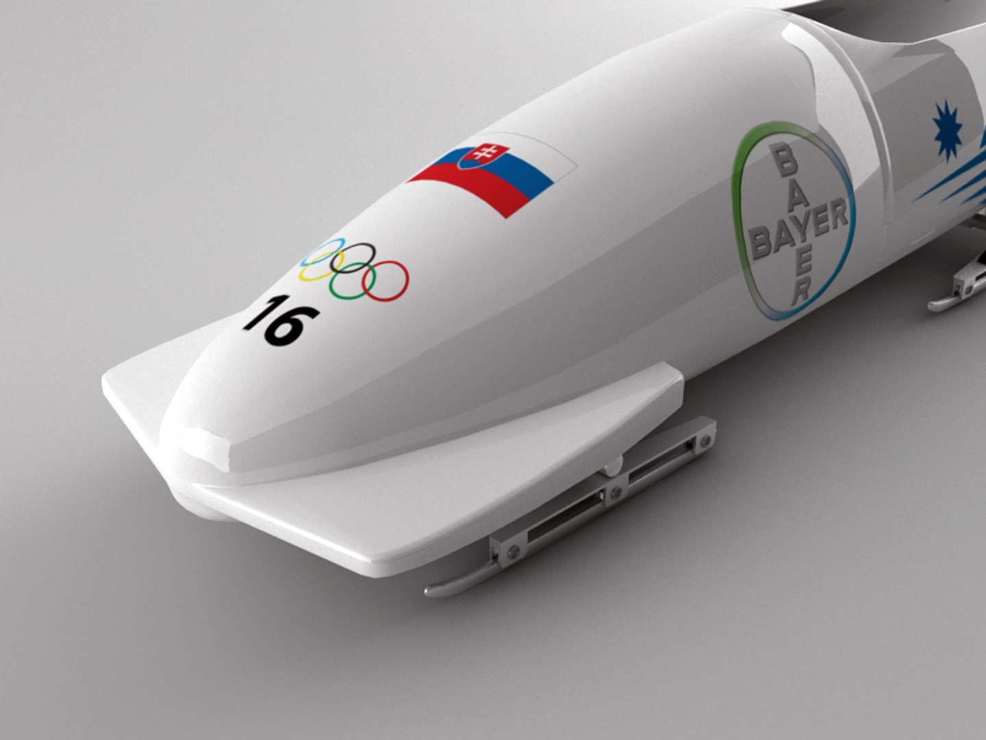 Bobsleigh Sled - Slovakia 3d Fbx