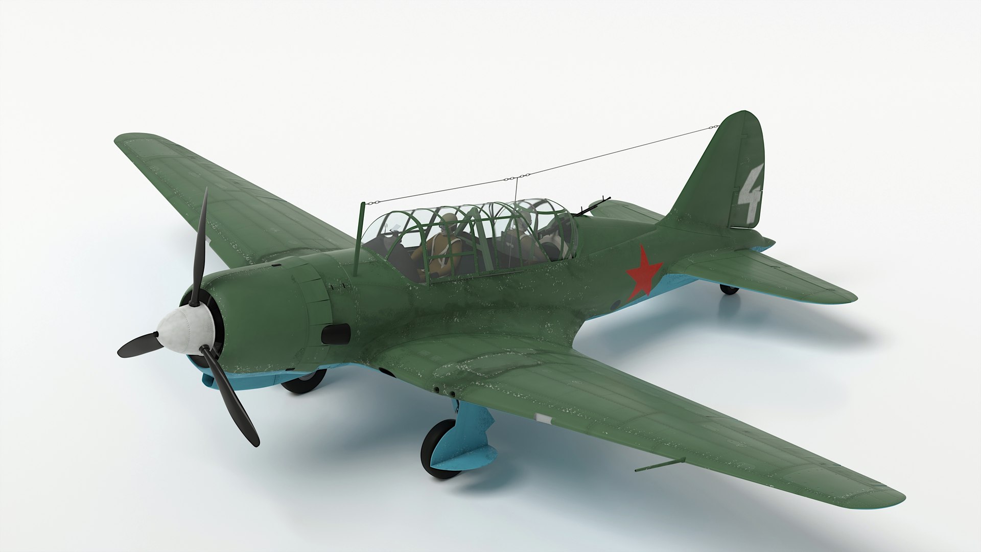 3D Model Sukhoi Su-2 - TurboSquid 1841620