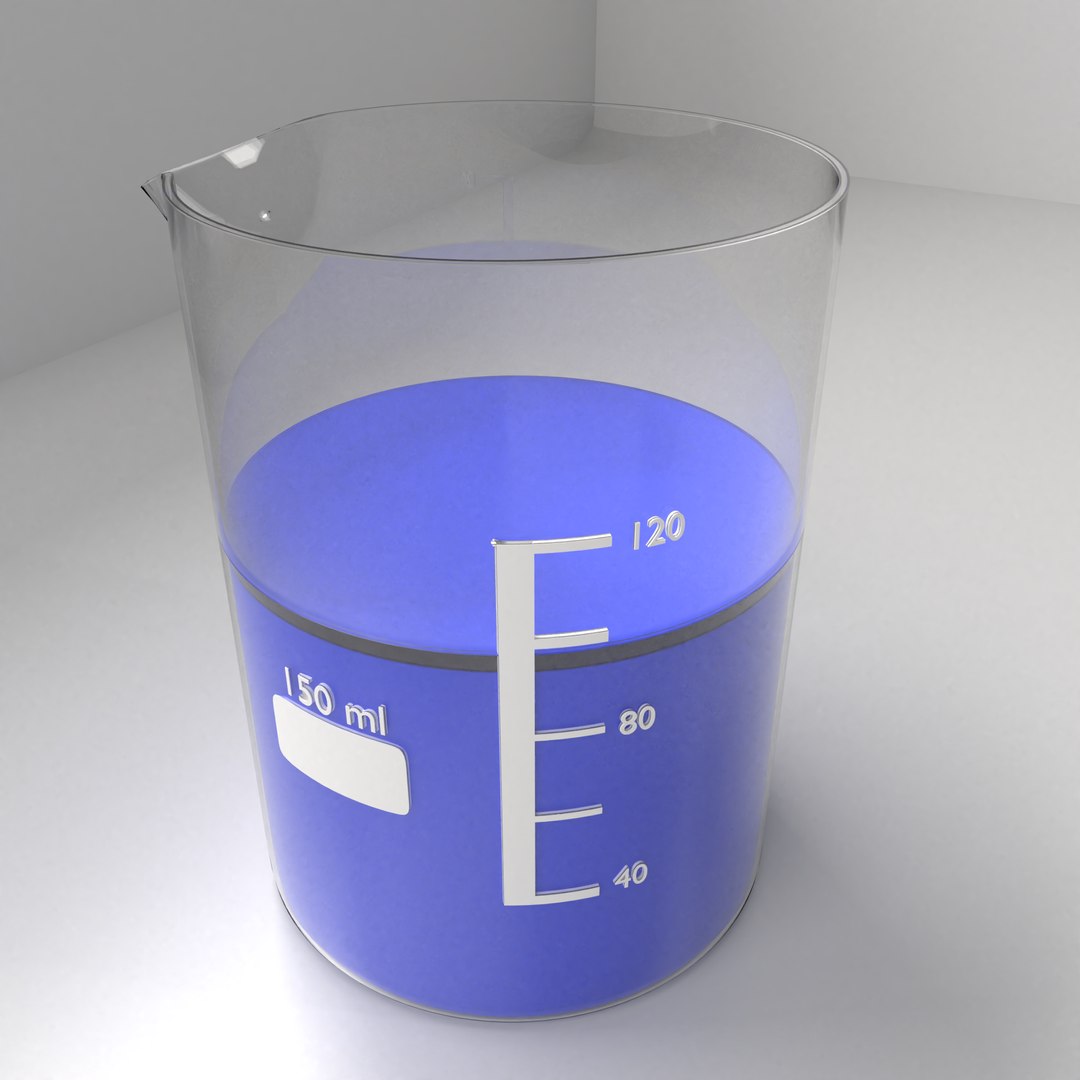 150ml Glass Beaker Liquid 3D Model - TurboSquid 1536546