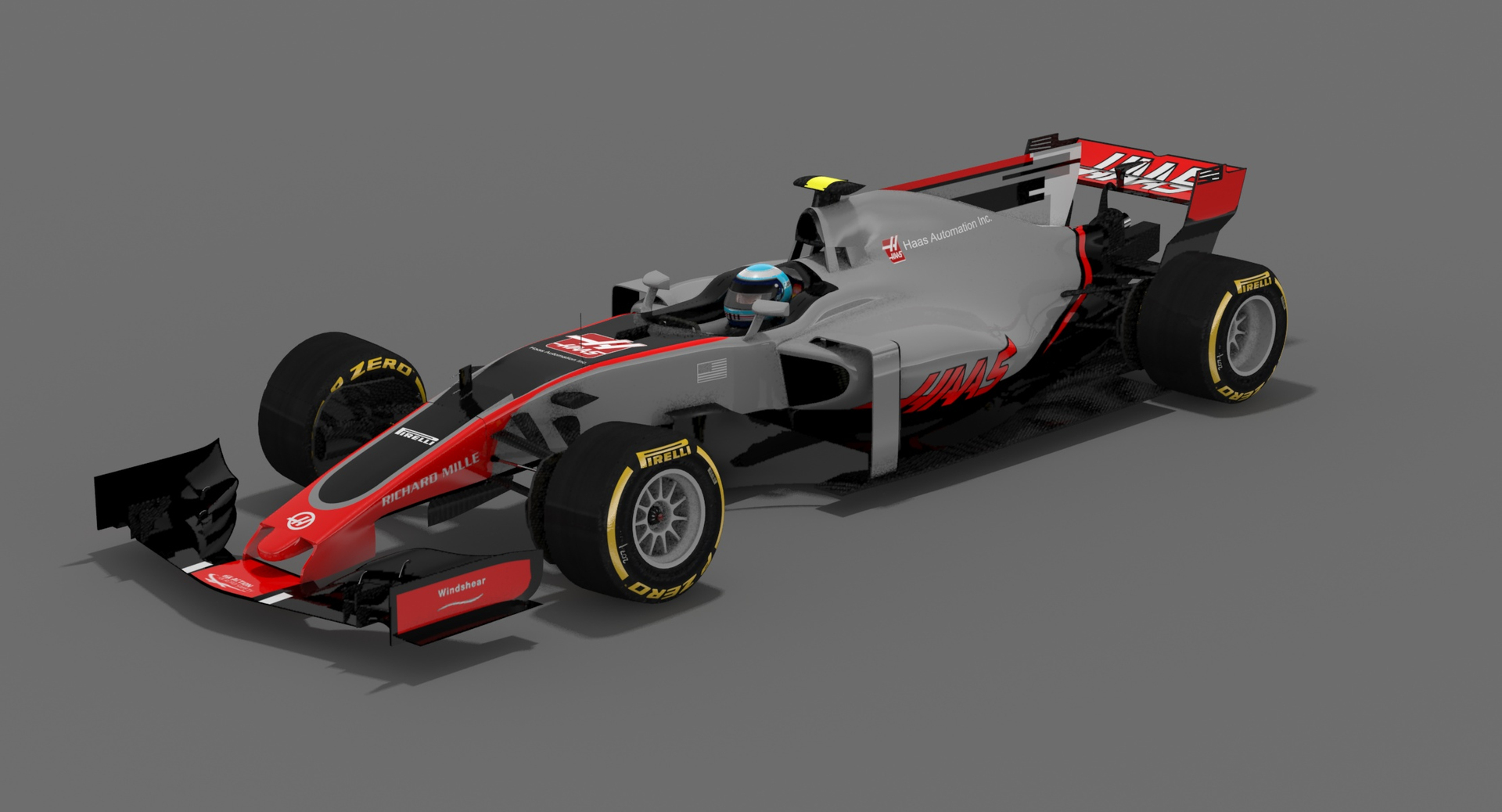 Haas Vf-17 Formula 1 3d Model