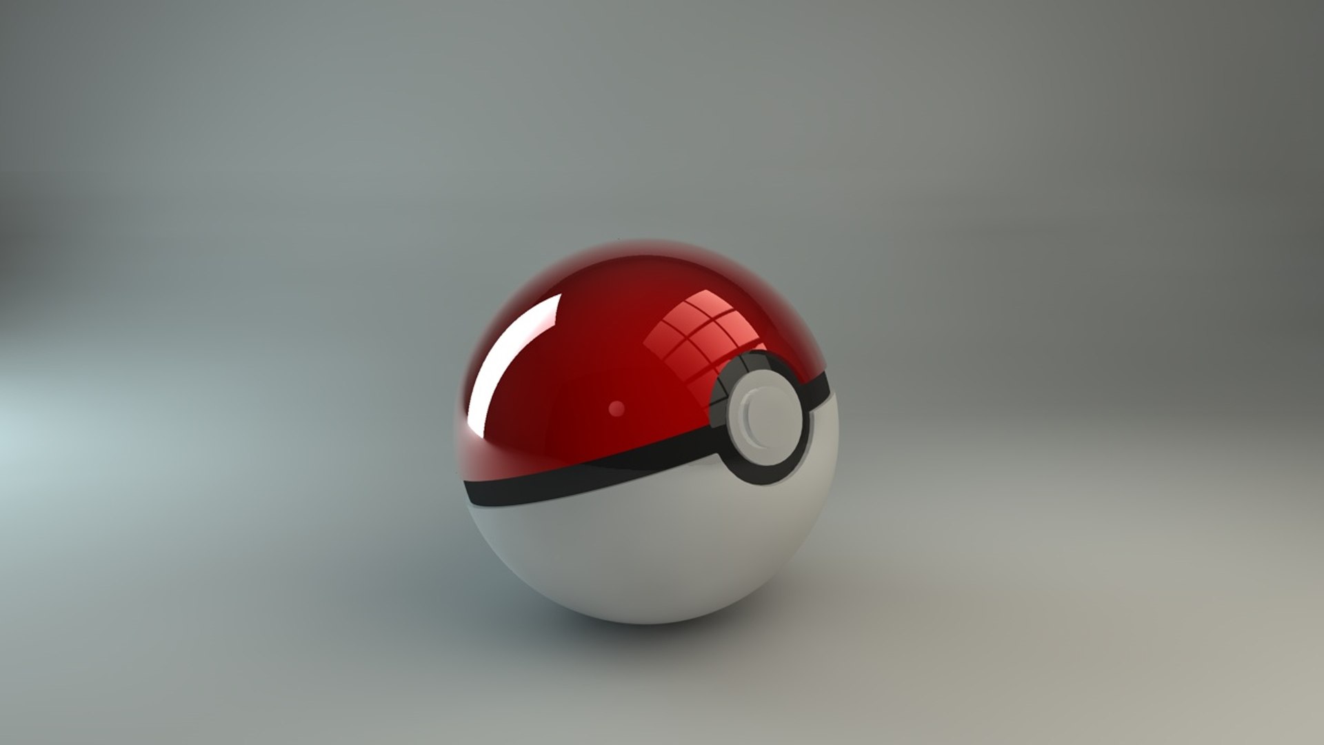 Dark Normal Pokeball 3d Model