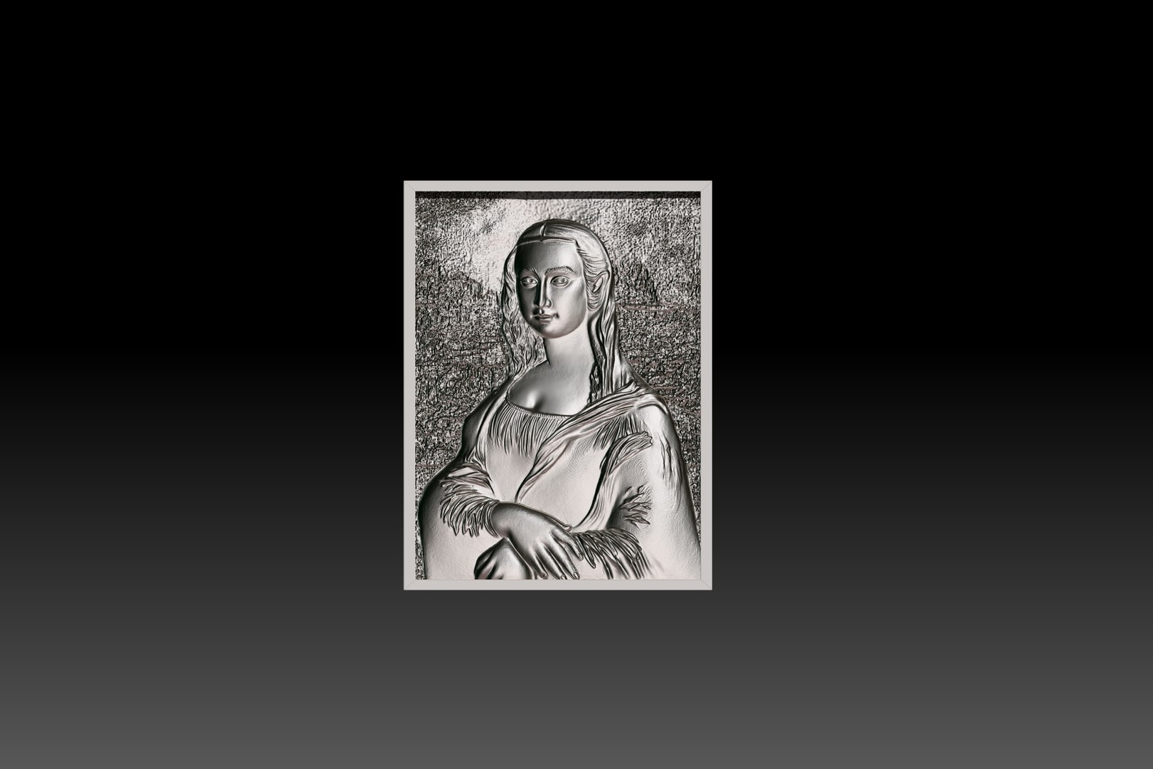 Mona Lisa 3D Model STL For 3D Printing CNC Carving 3D Model ...