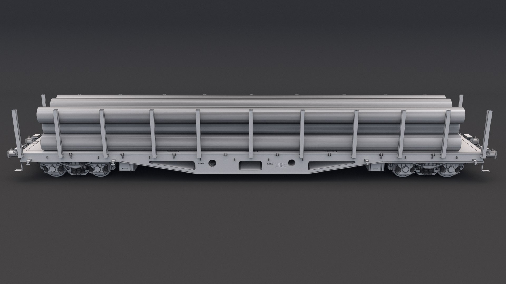 3D Flat Rail Car Pipes Model - TurboSquid 1639613