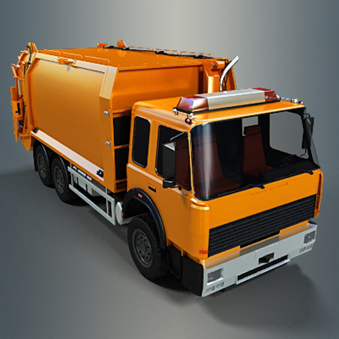 Waste Truck Garbage 3d Model