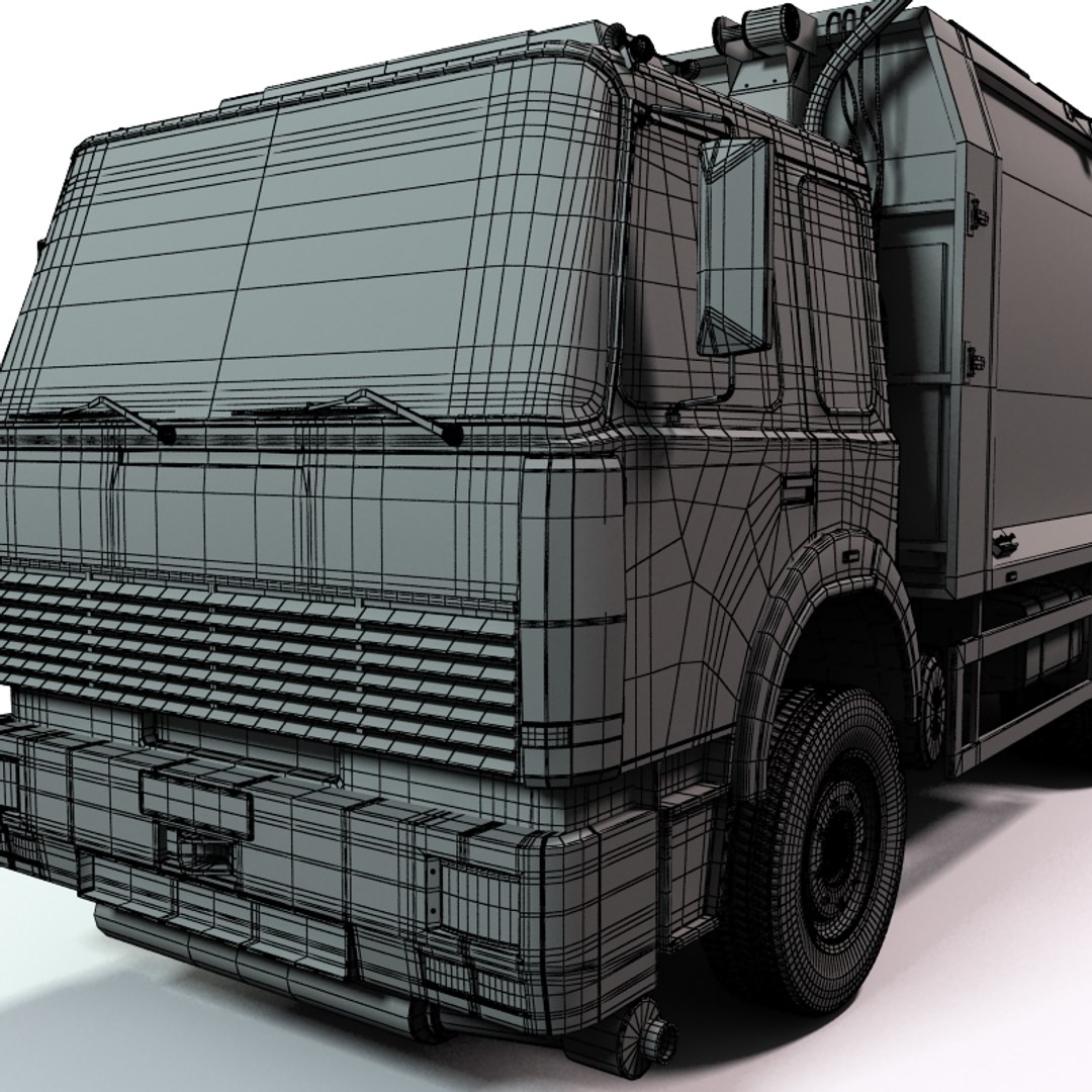Waste Truck Garbage 3d Model
