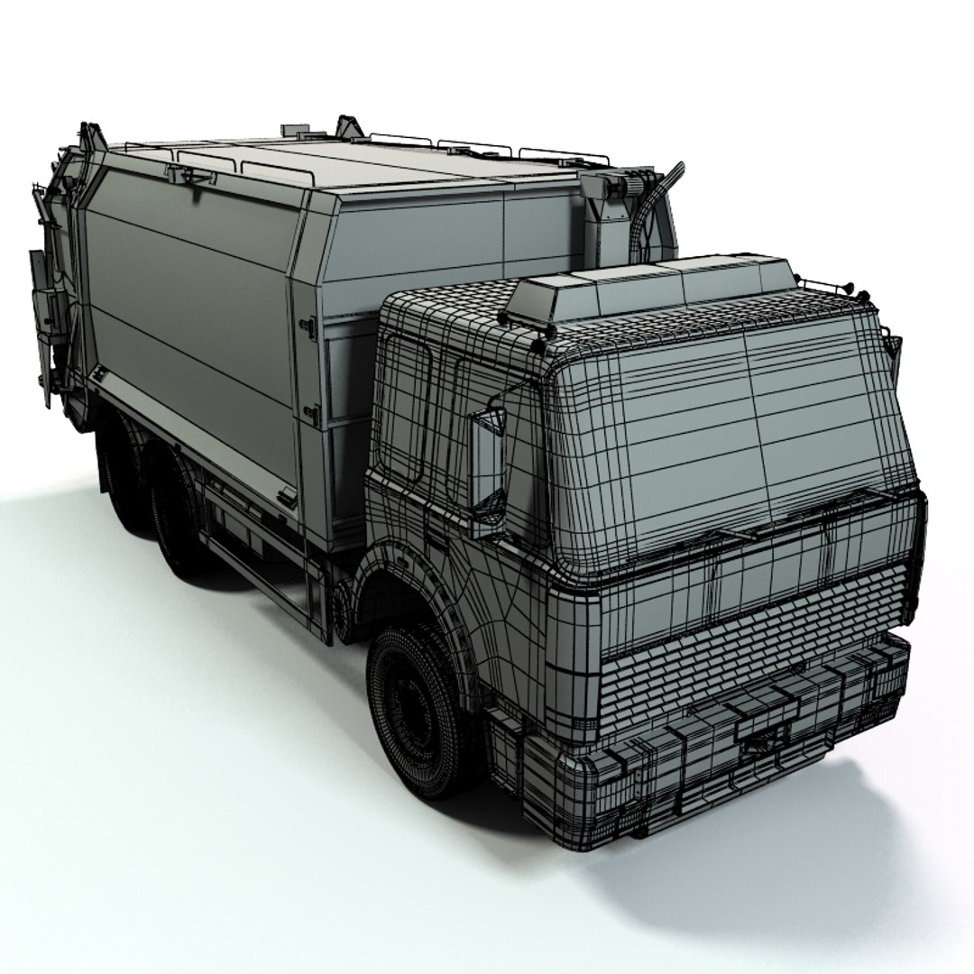 Waste Truck Garbage 3d Model
