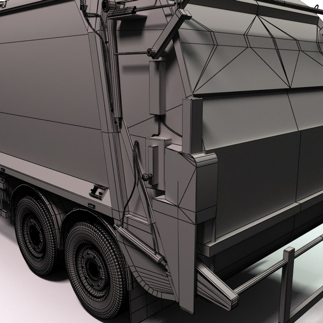 Waste Truck Garbage 3d Model