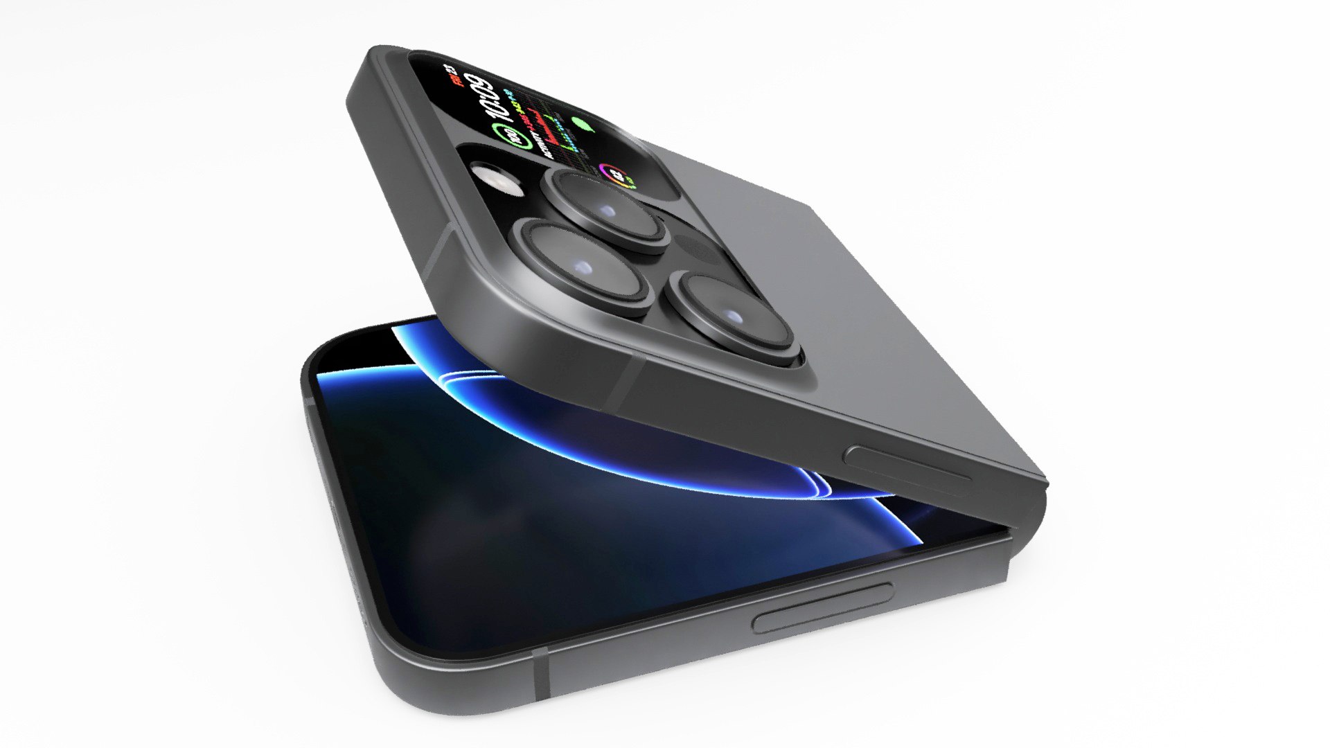 3D Flip Phone Space Gray Rigged Model - TurboSquid 2319037