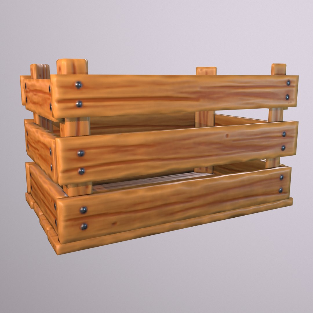 свободно 3D модель Stylized wood crate - TurboSquid 1962700