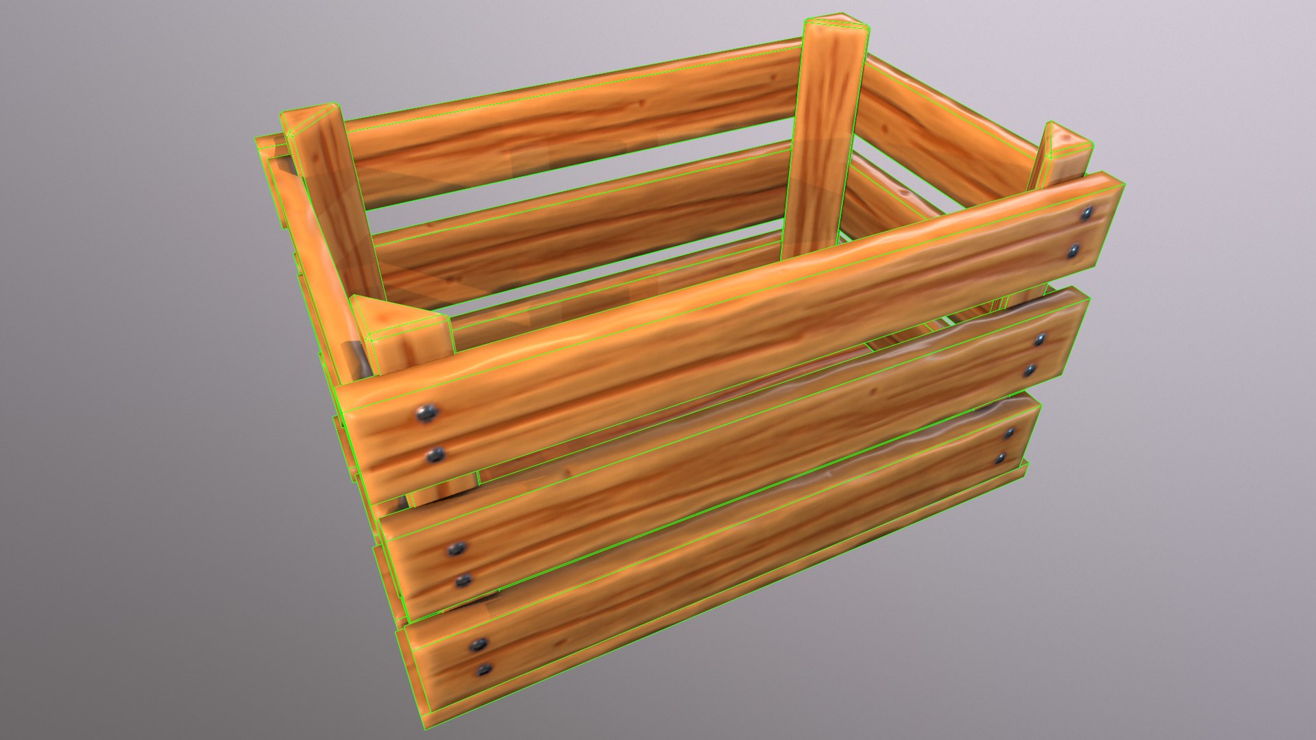 Free 3D Stylized Wood Crate - TurboSquid 1962700