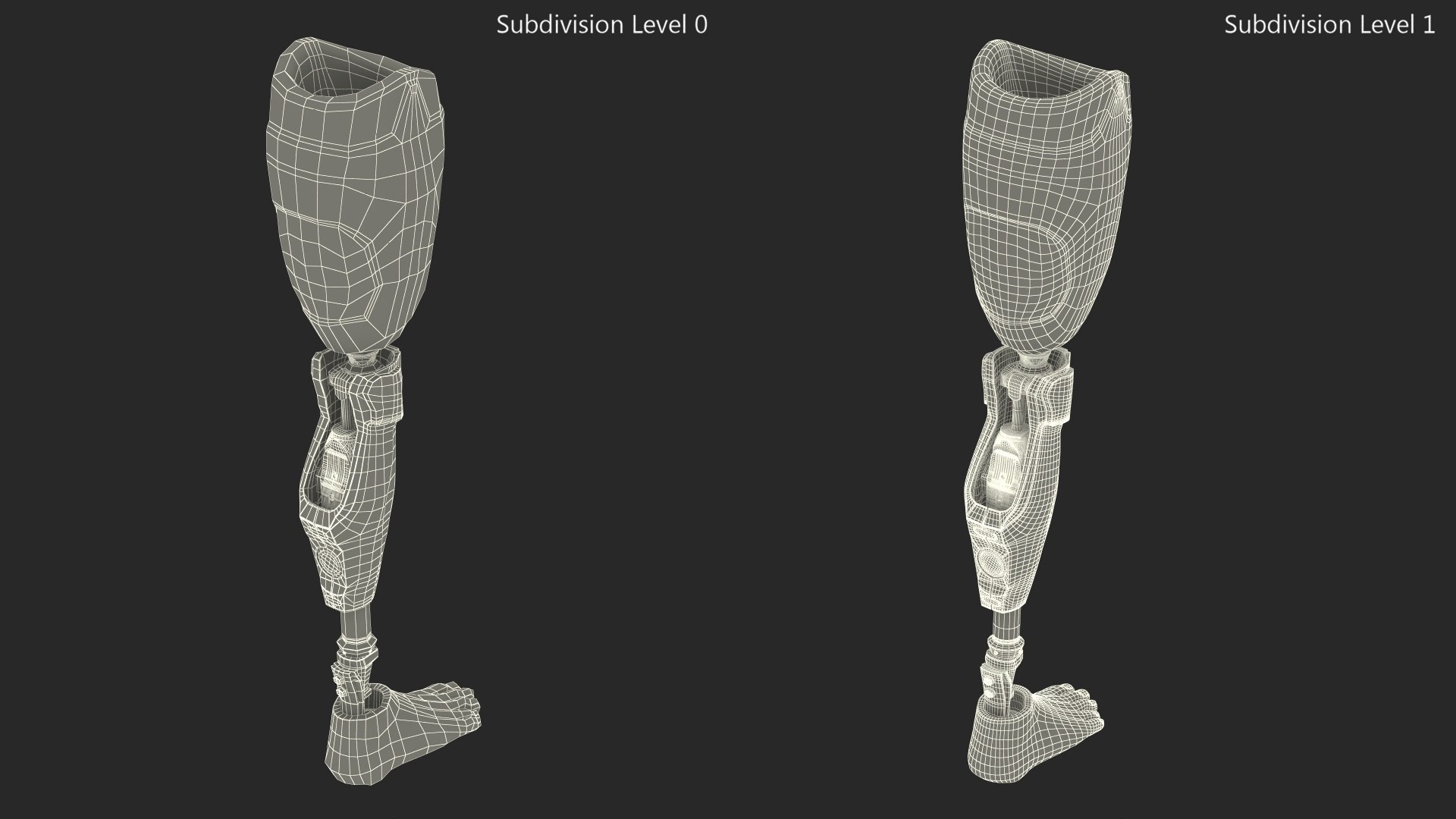 3D Model Above Knee Prosthetic Leg - TurboSquid 2161310