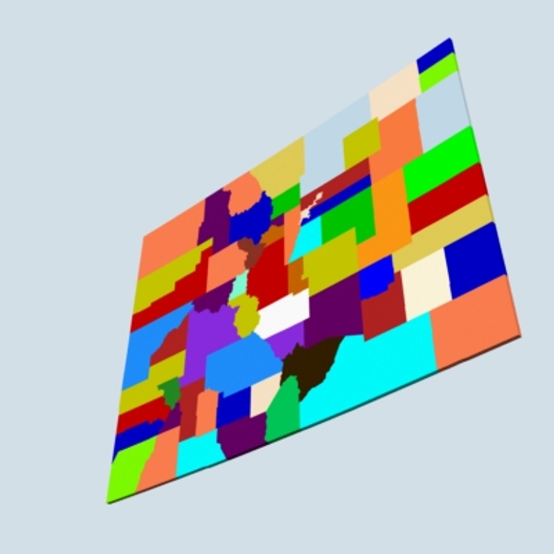 3d Model State Counties