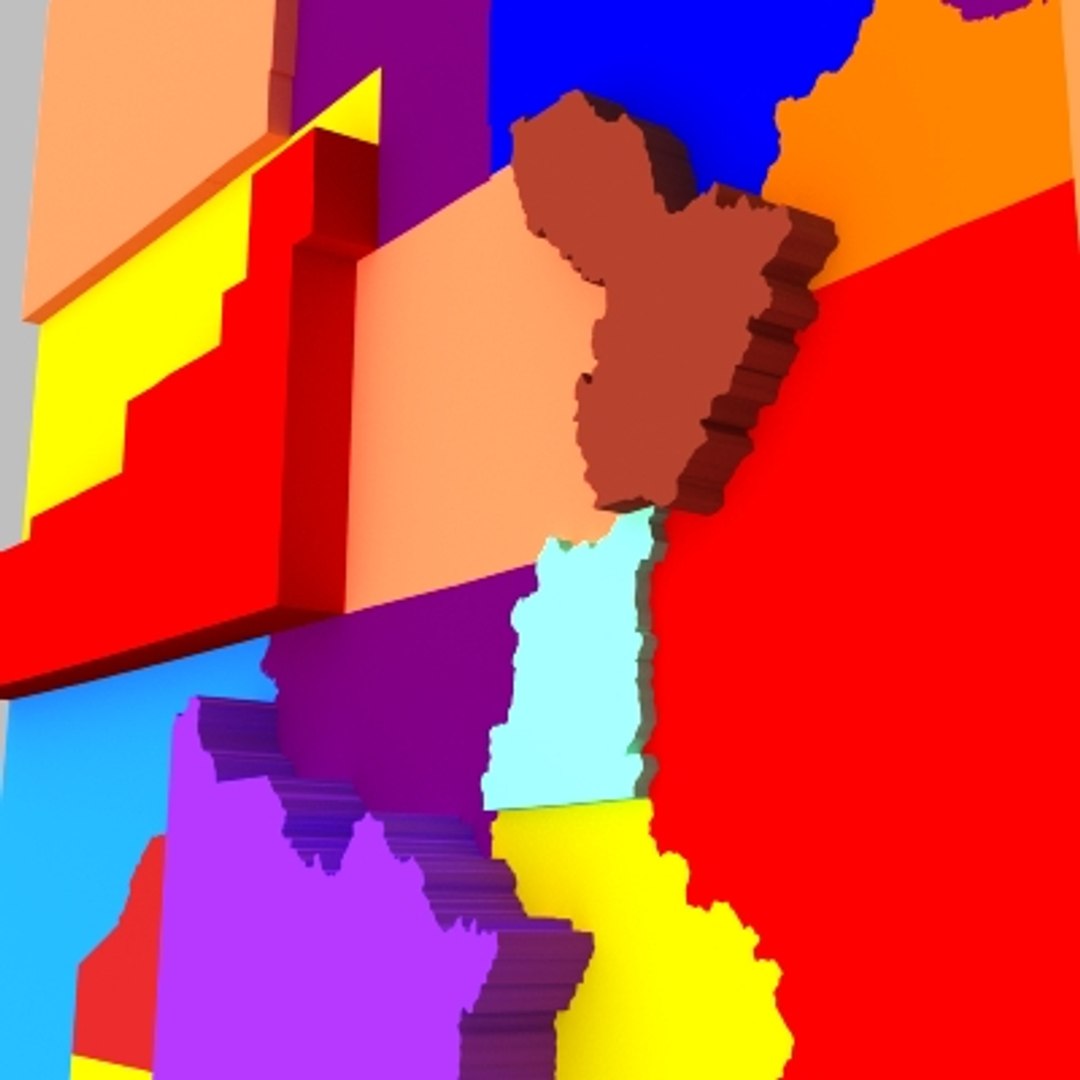 3d Model State Counties