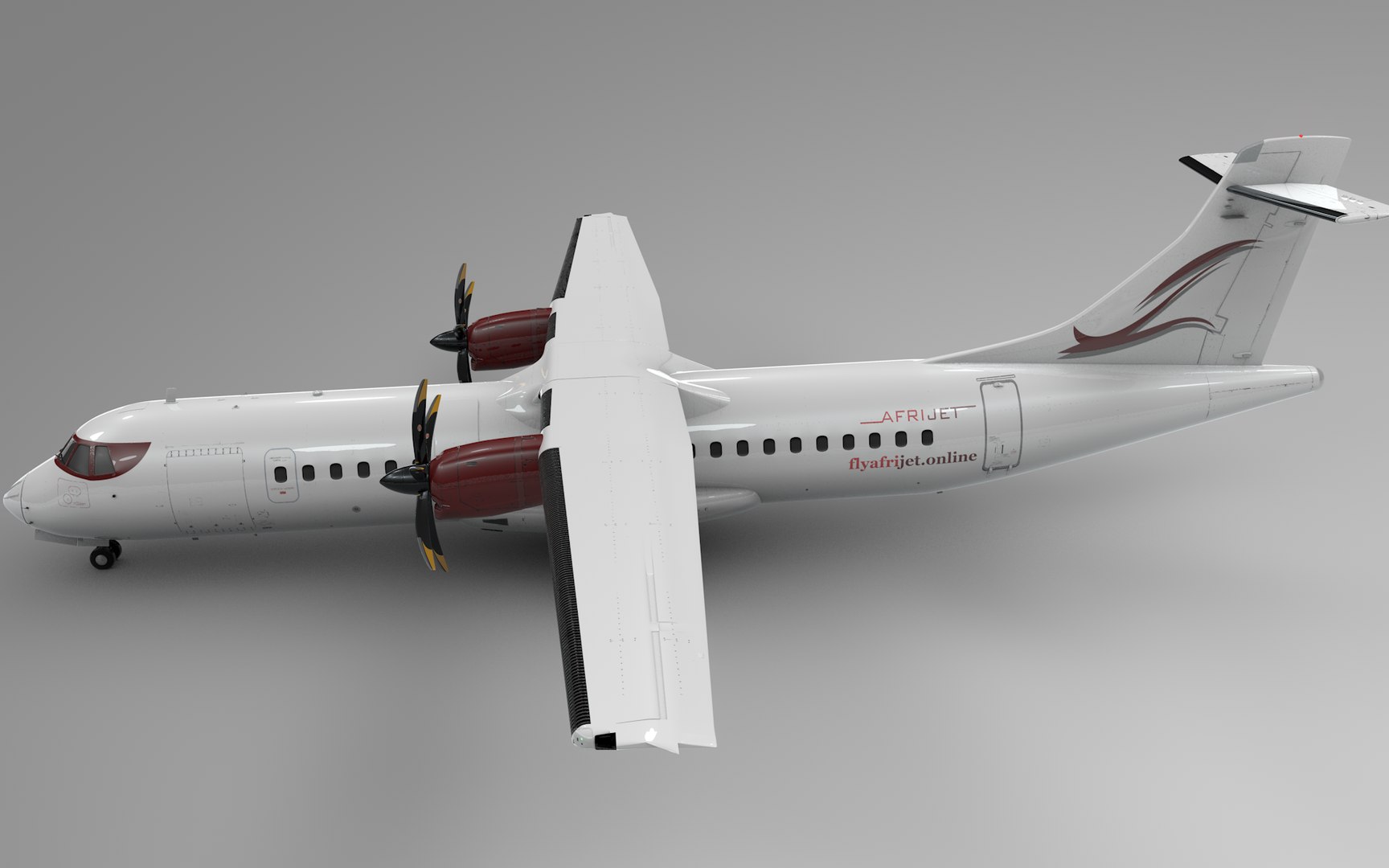 ATR 72 AFRIJET L1614 3D - TurboSquid 1867275