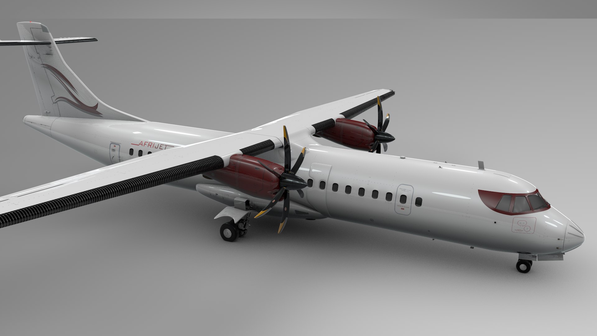 ATR 72 AFRIJET L1614 3D - TurboSquid 1867275
