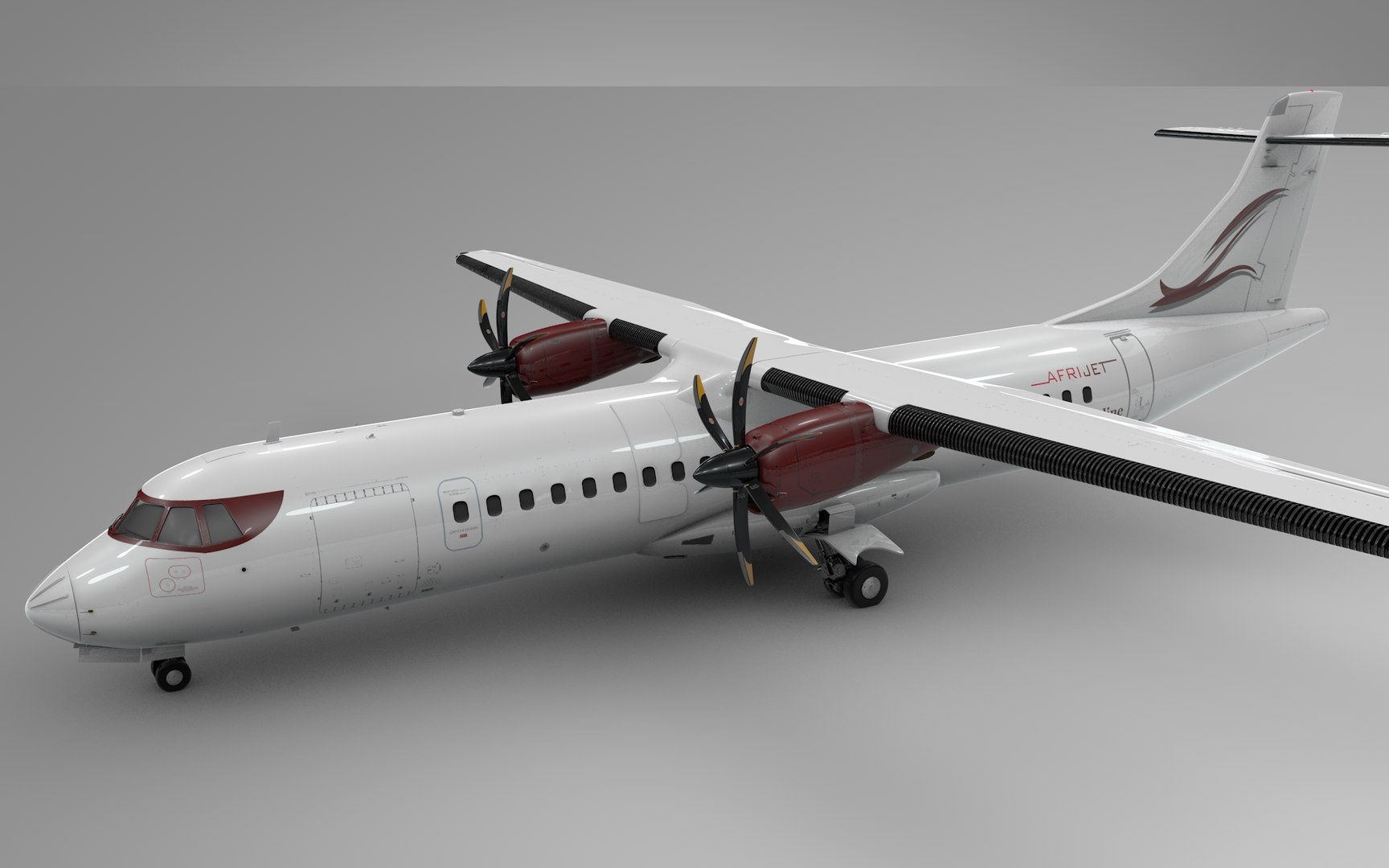 ATR 72 AFRIJET L1614 3D - TurboSquid 1867275