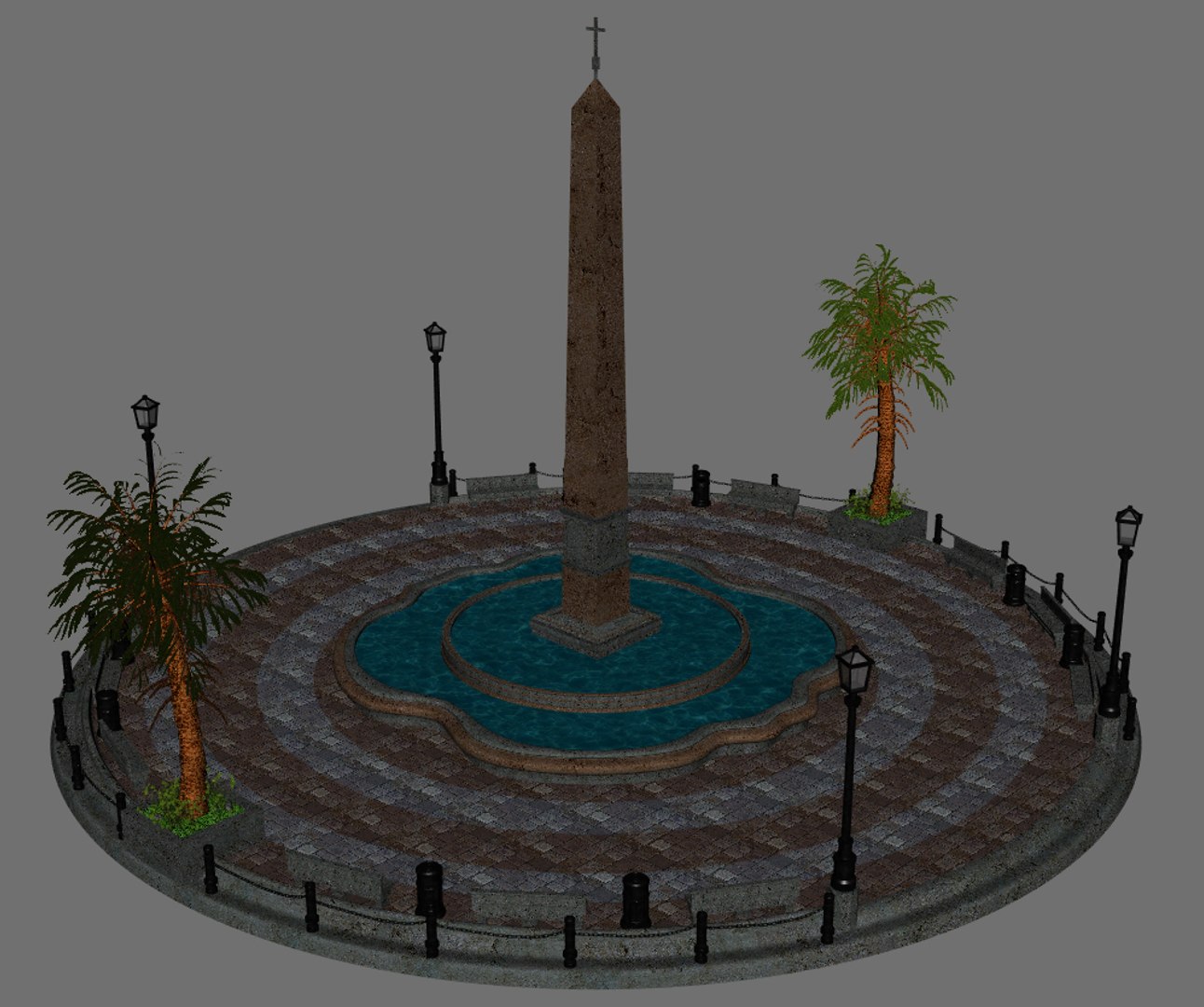 Square Historic 3D Model - TurboSquid 1153626