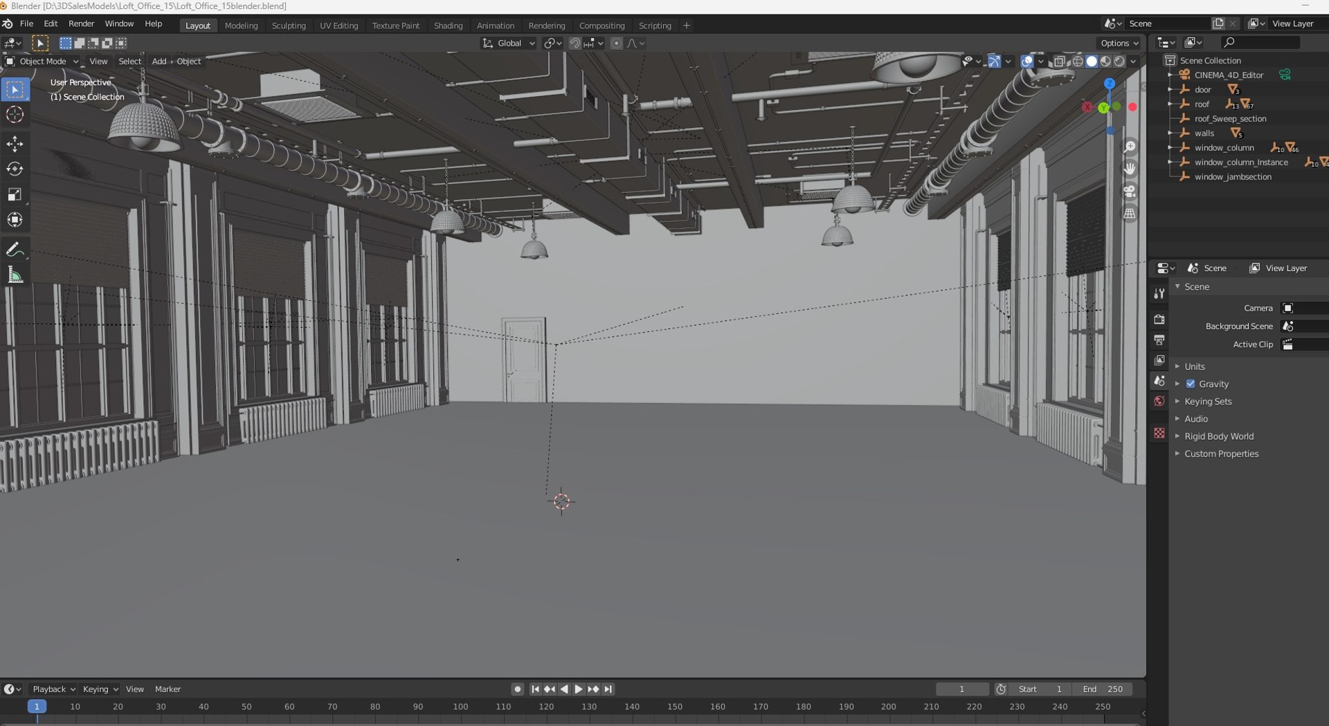 3D Model Loft Office 15 - TurboSquid 2317174