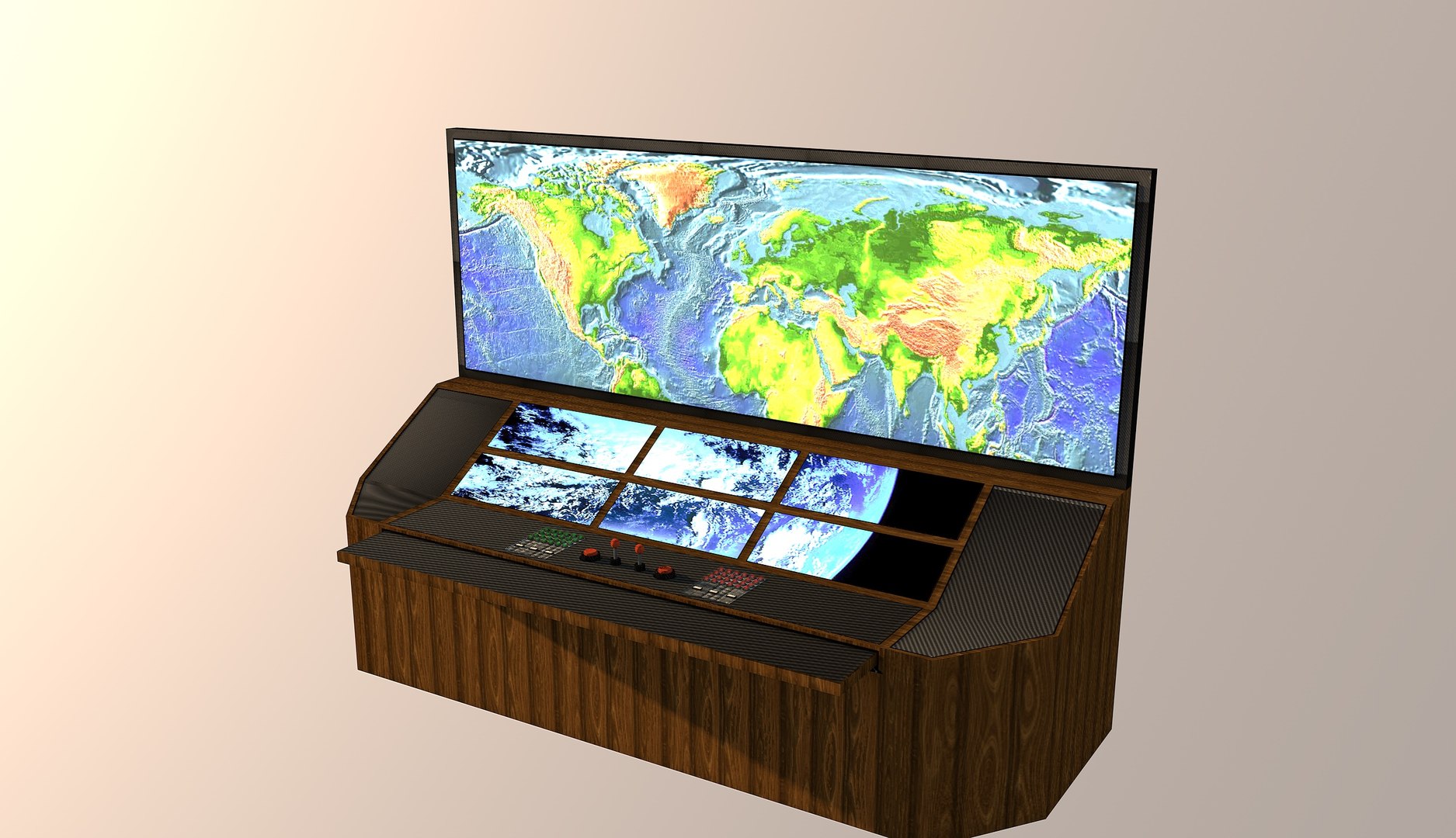 3d control-desk model