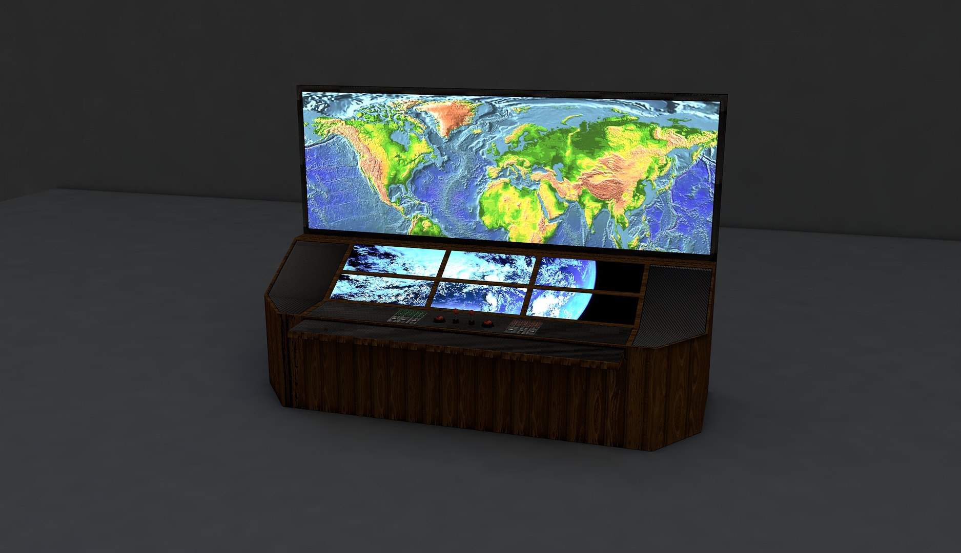 3d control-desk model