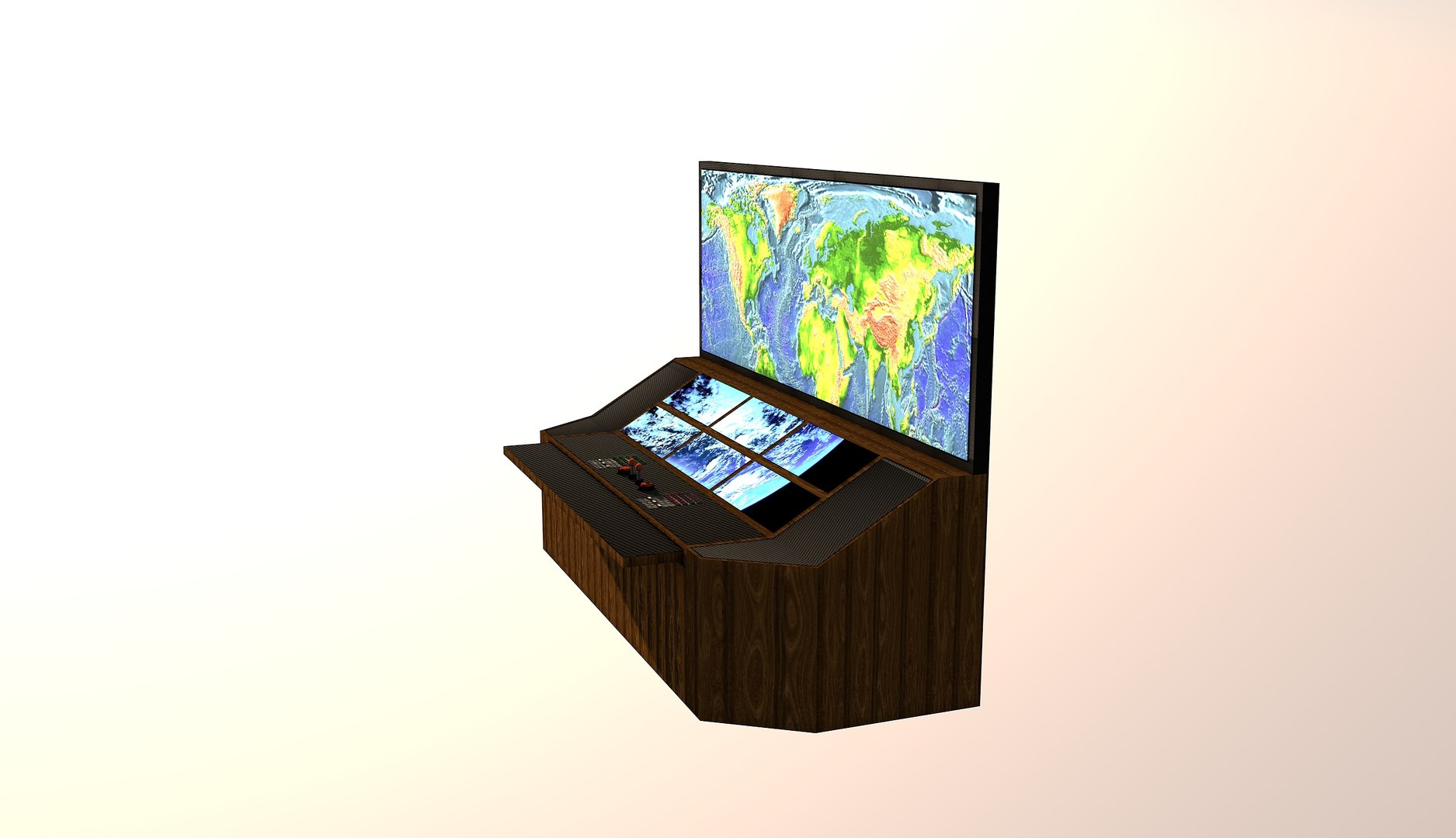 3d control-desk model