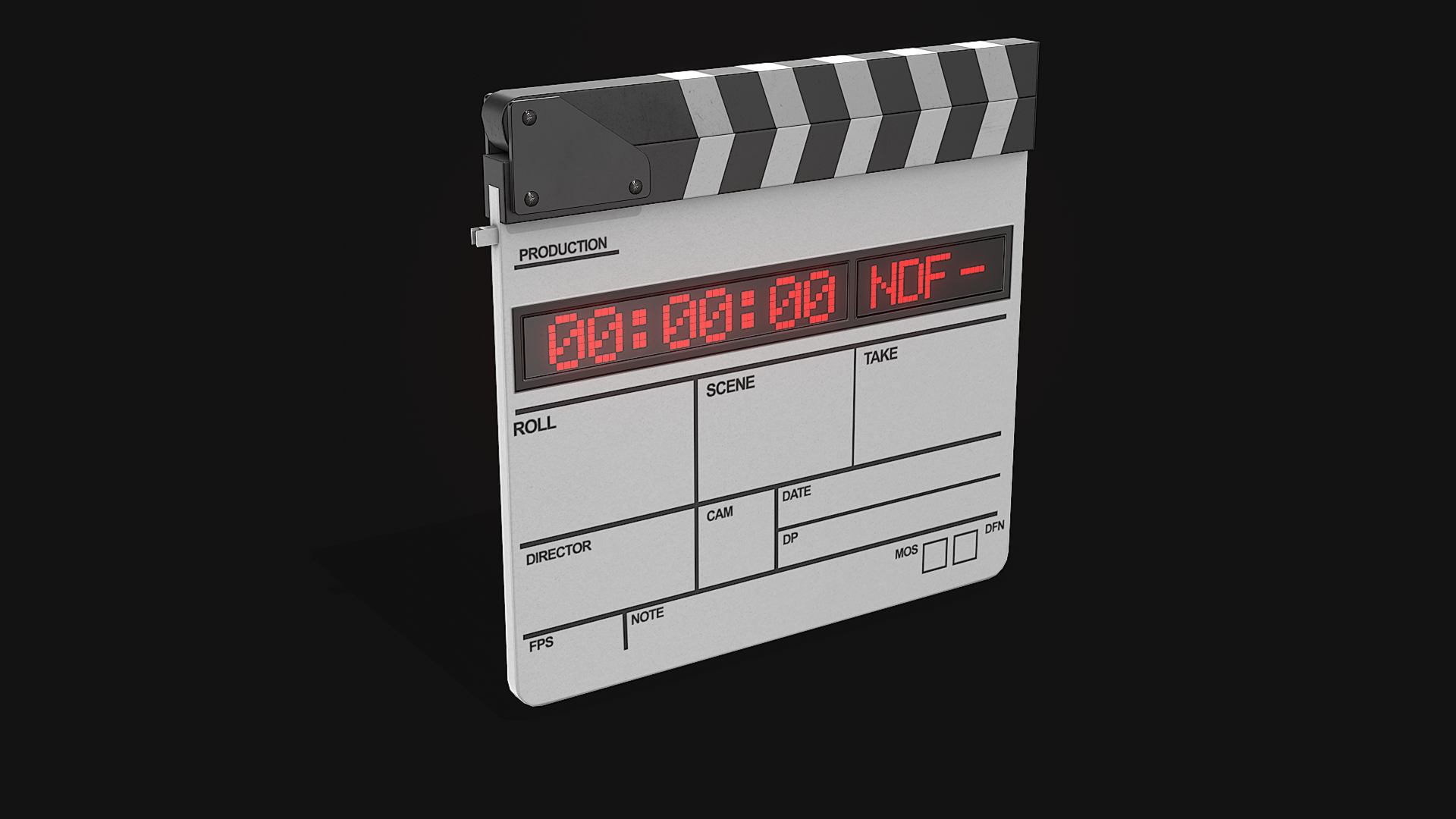 Digital Clapperboard Model - TurboSquid 2225995