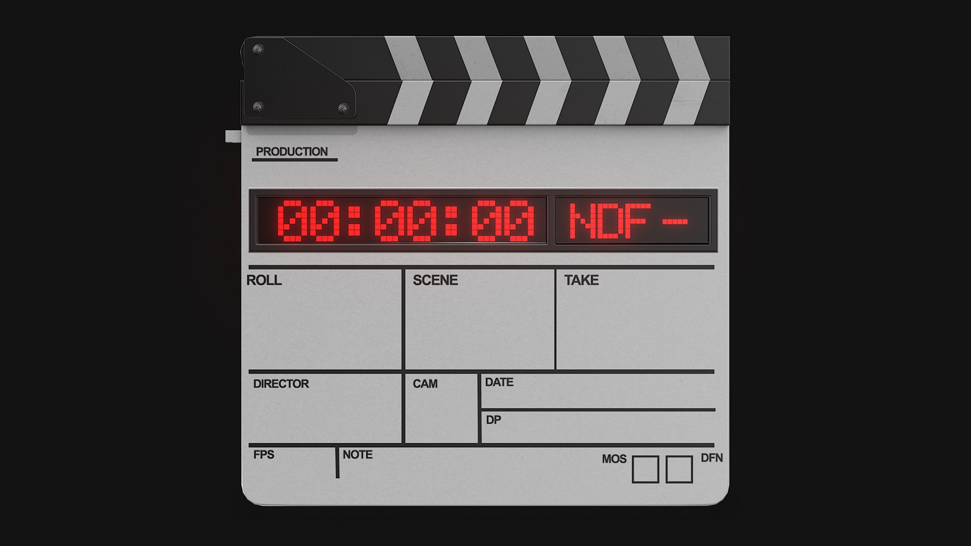 Digital Clapperboard Model - TurboSquid 2225995