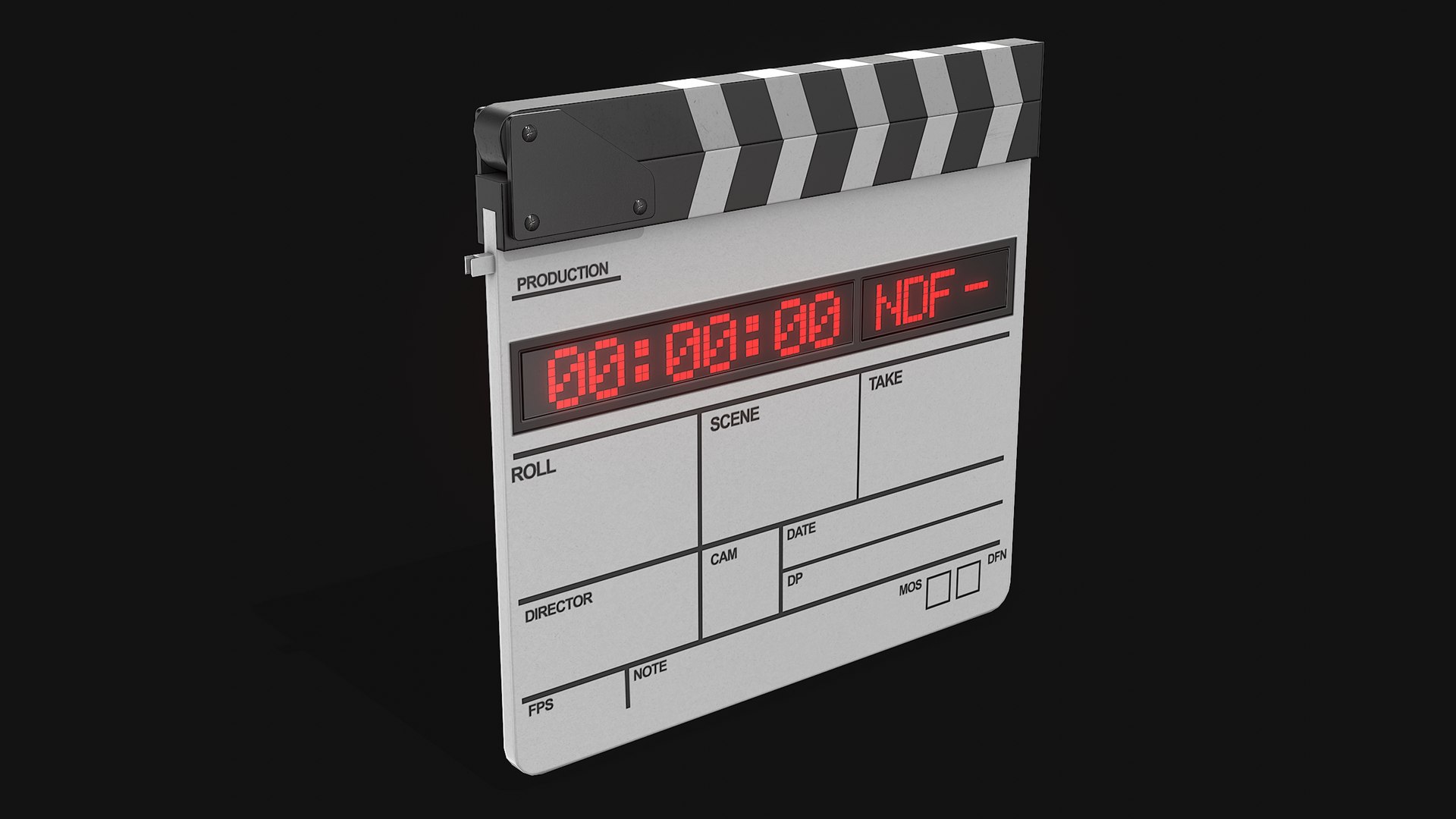 Digital Clapperboard Model - TurboSquid 2225995