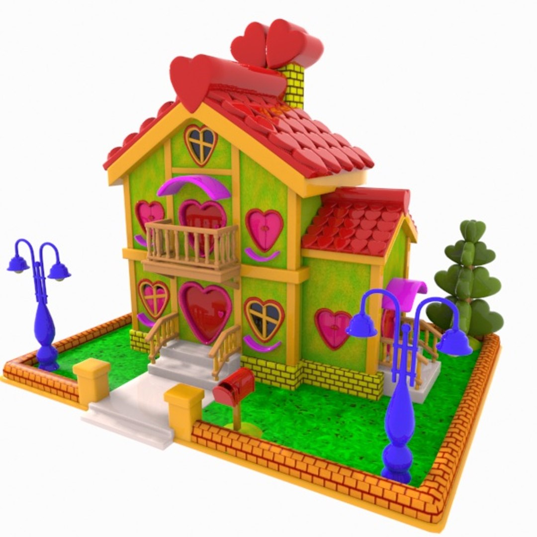 Cartoon Love House 3ds