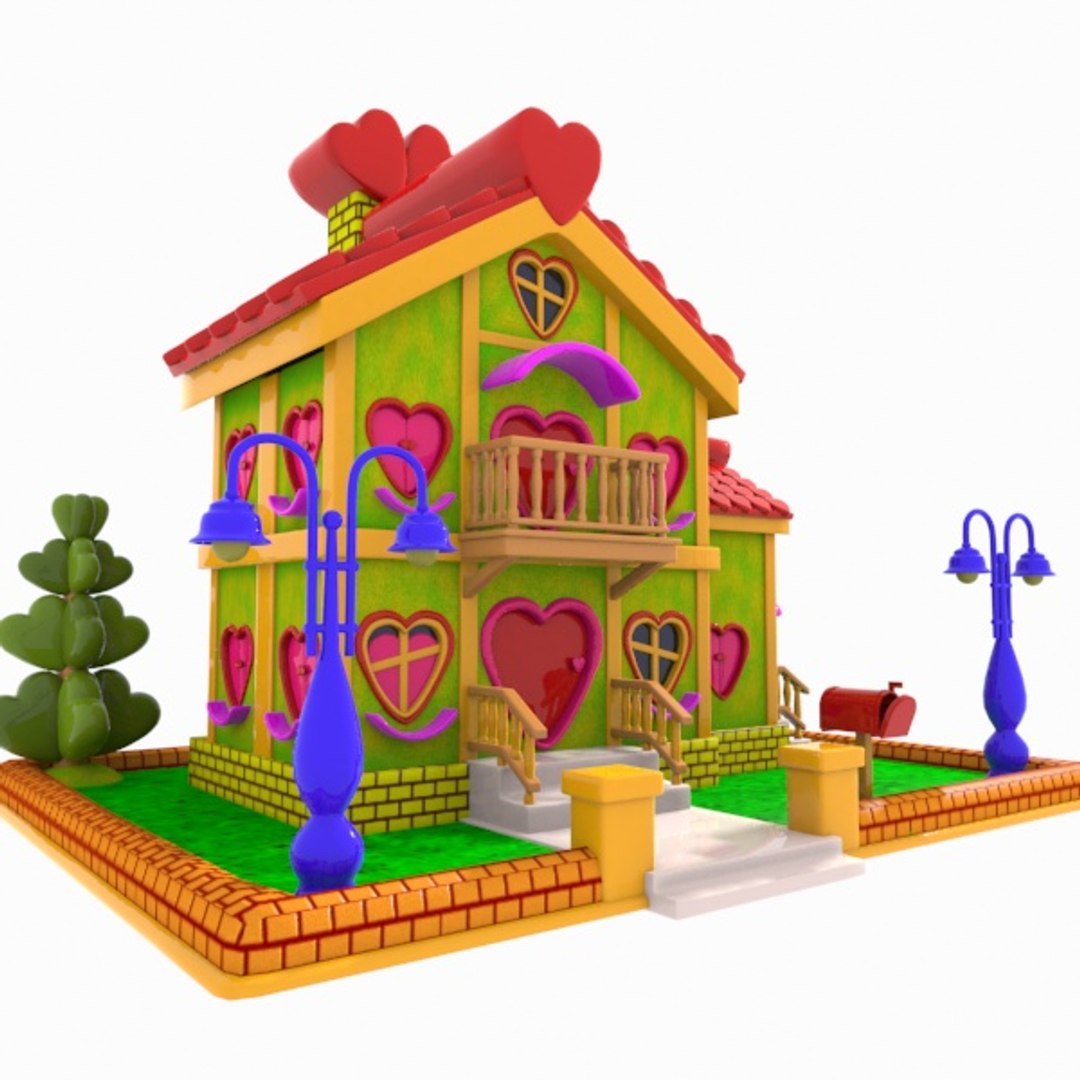 Cartoon Love House 3ds