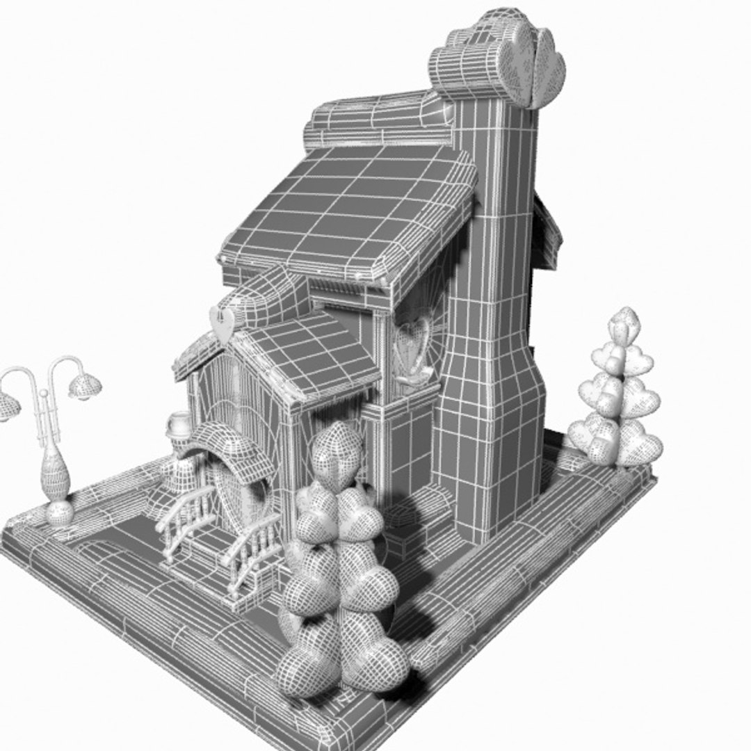 Cartoon Love House 3ds