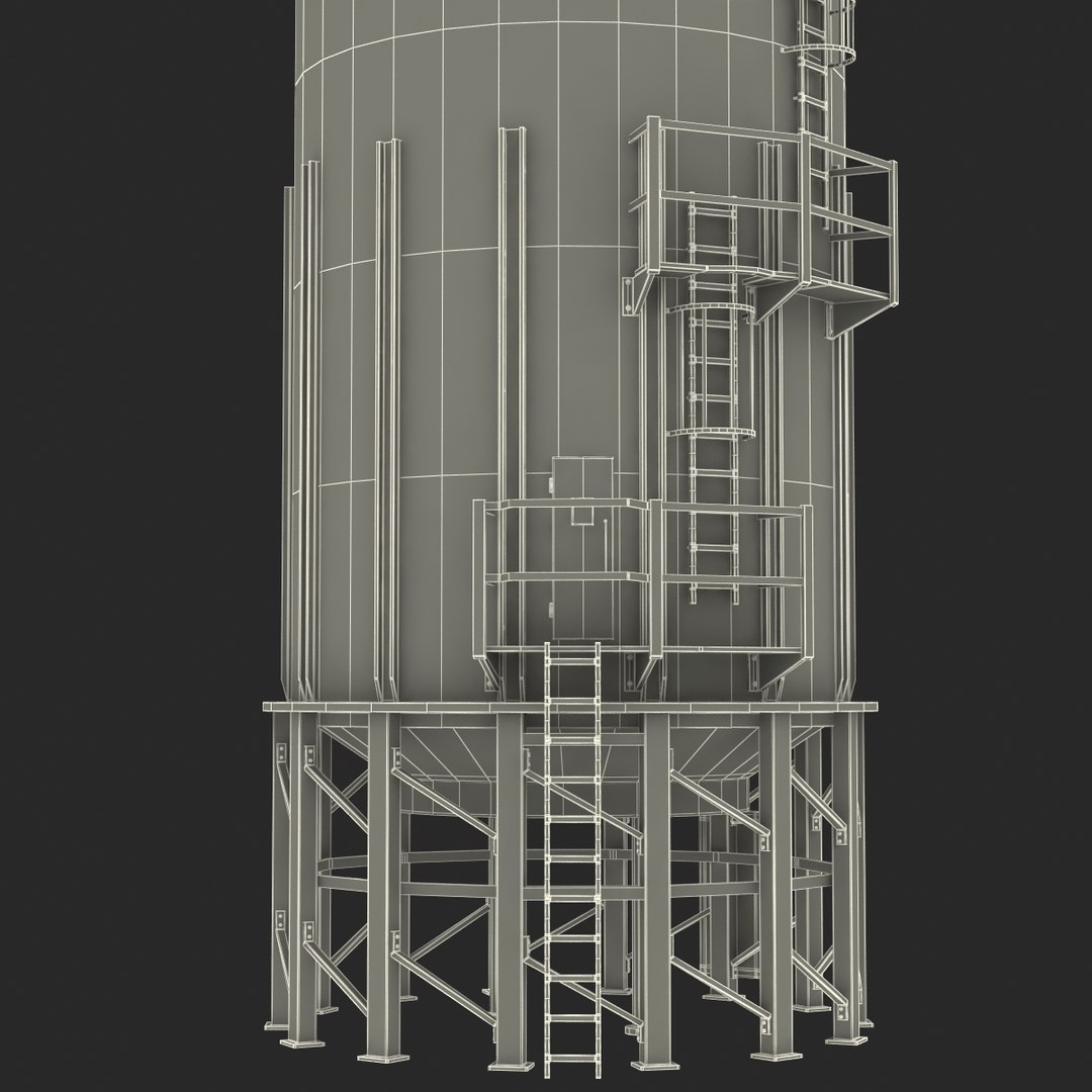 3d industrial tower grain dryers model