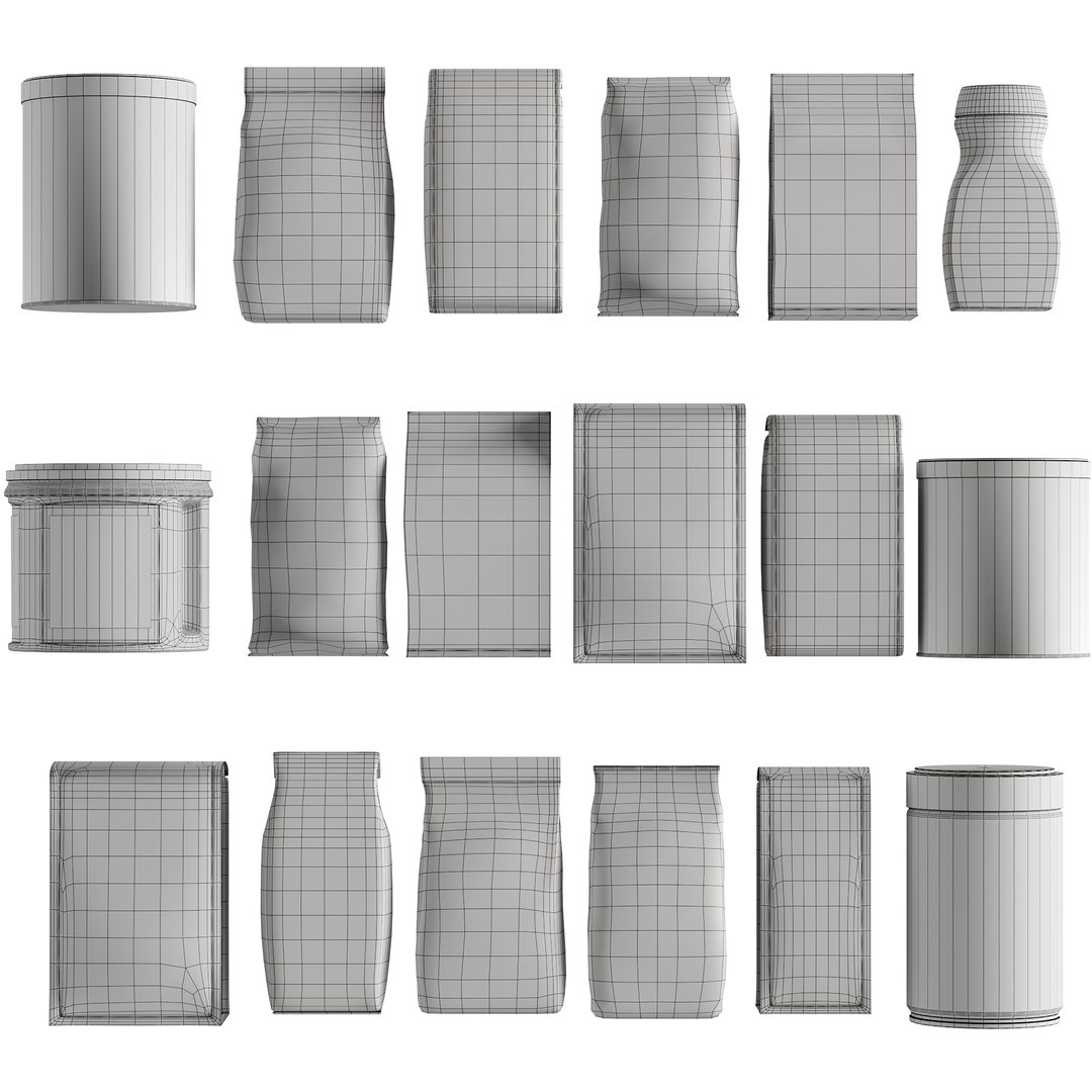 18 Coffee Pack 3D Model - TurboSquid 2280422