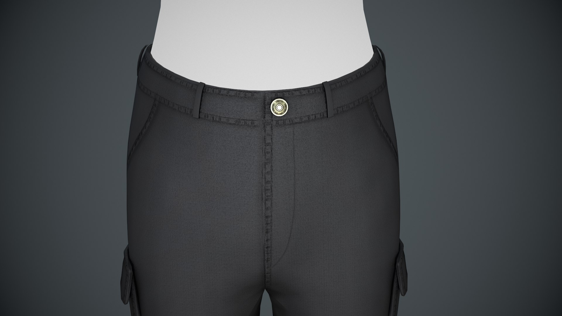 3D Model Black Shorts Style 3 - TurboSquid 1986886