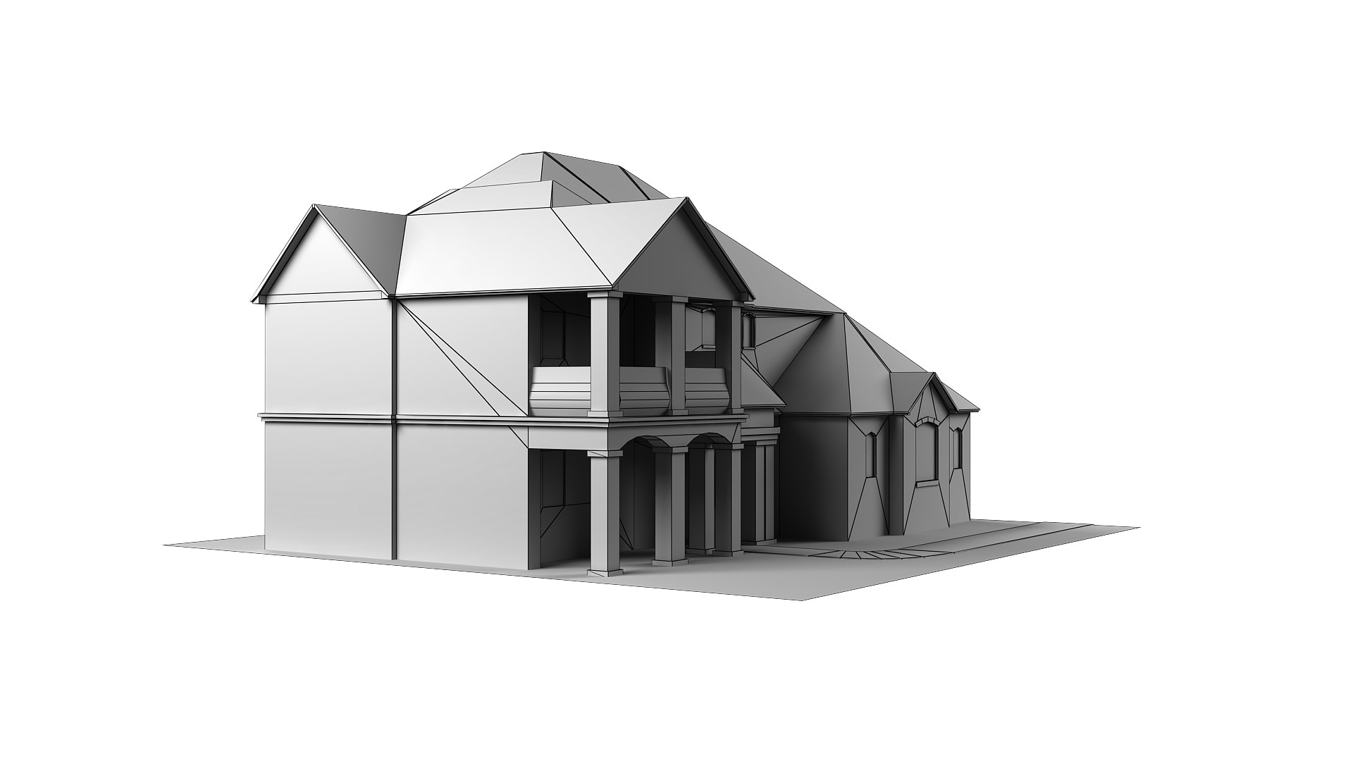 Traditional House 3D Model - TurboSquid 1260855