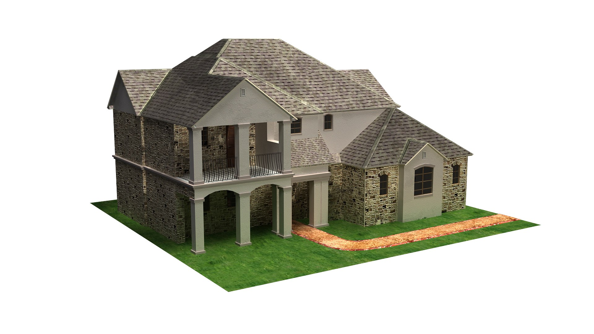 Traditional House 3D Model - TurboSquid 1260855