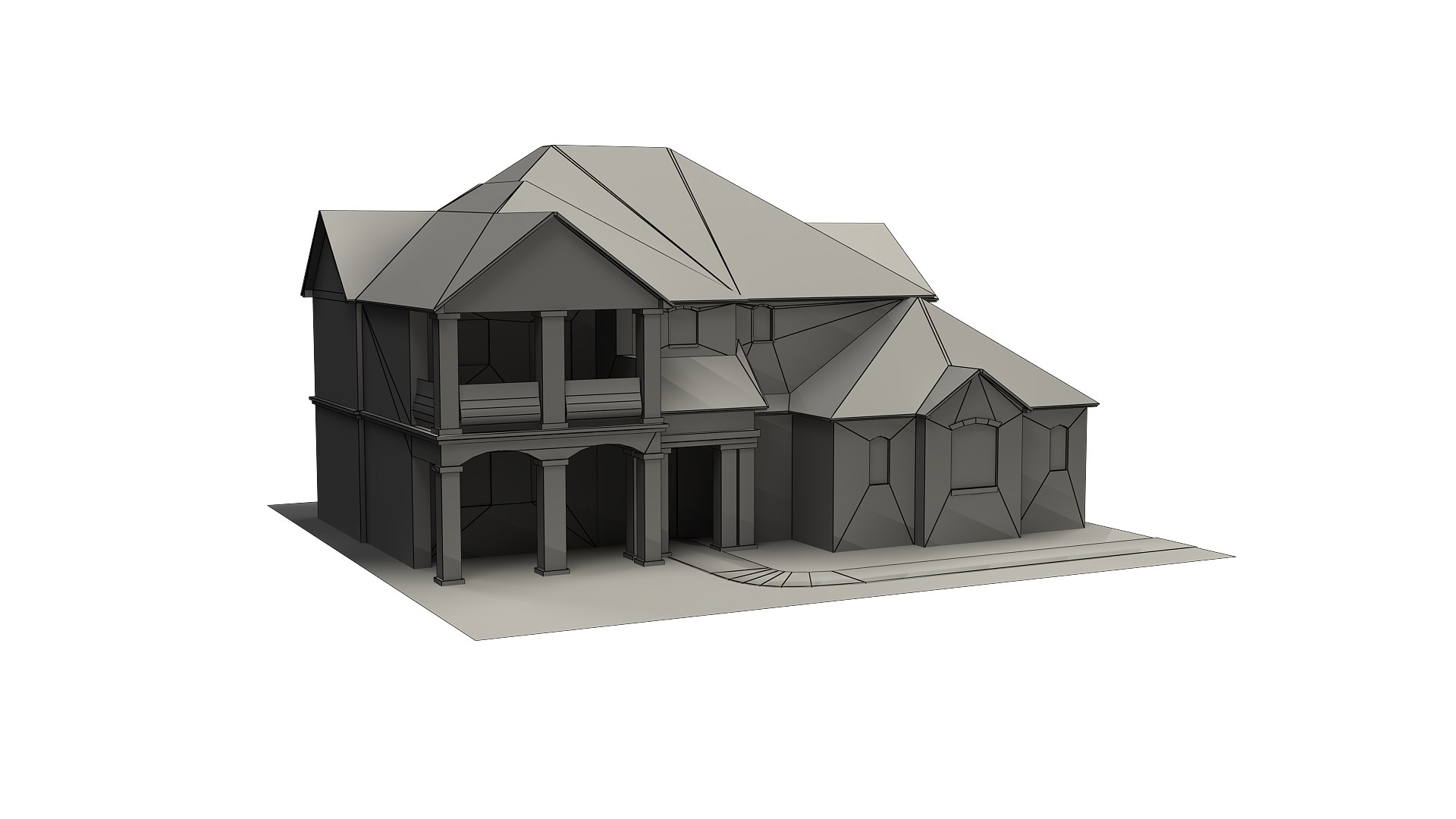 Traditional House 3D Model - TurboSquid 1260855
