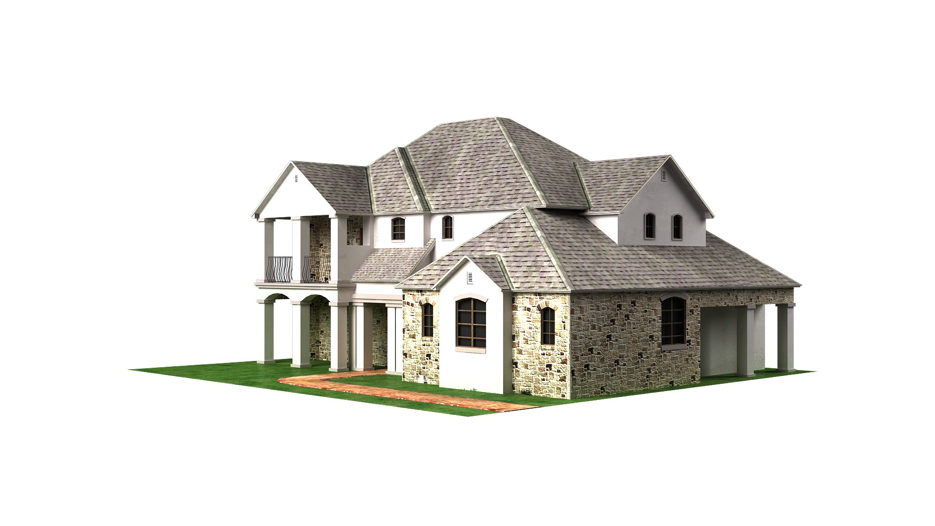 Traditional House 3D Model - TurboSquid 1260855