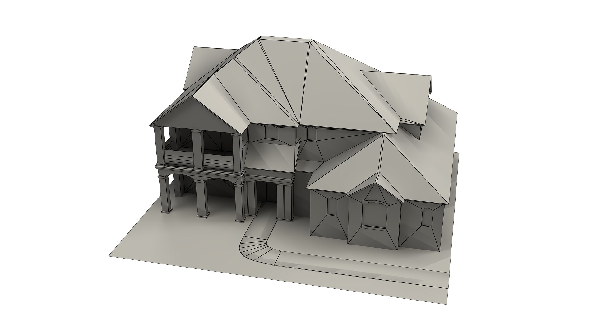 Traditional House 3D Model - TurboSquid 1260855