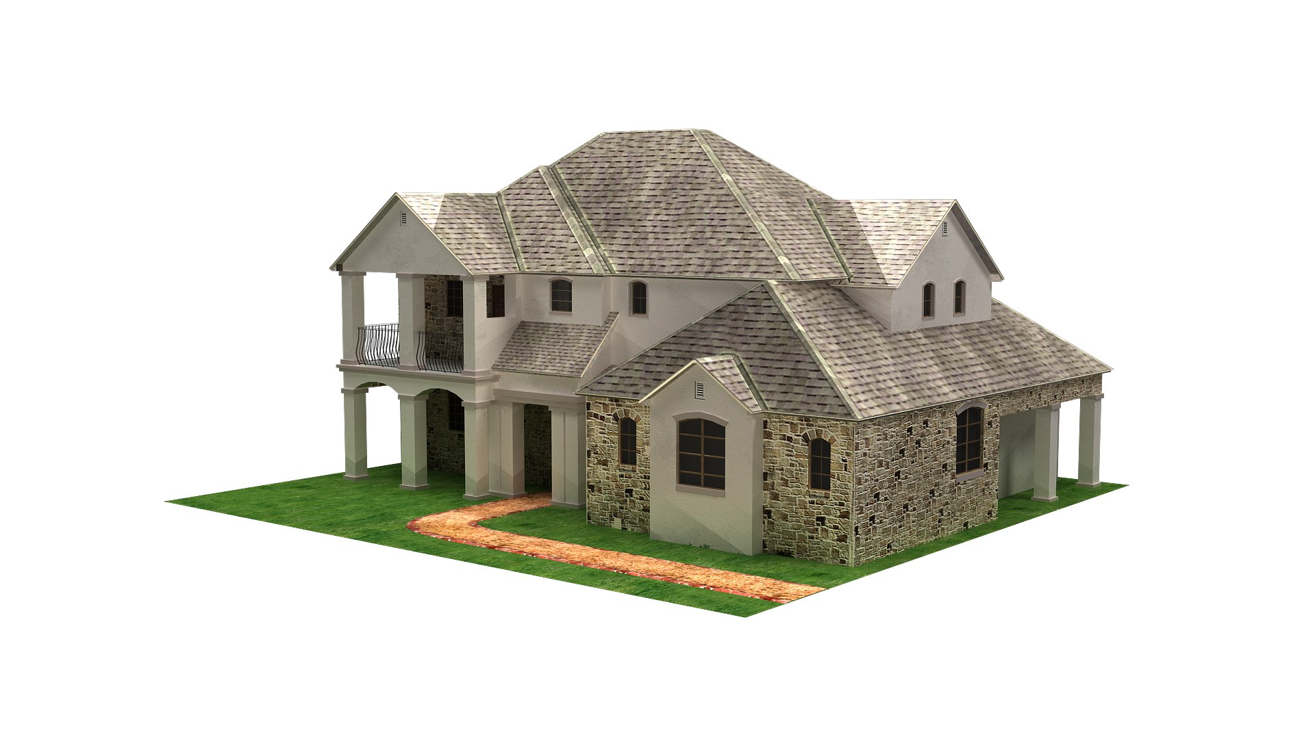 Traditional House 3D Model - TurboSquid 1260855