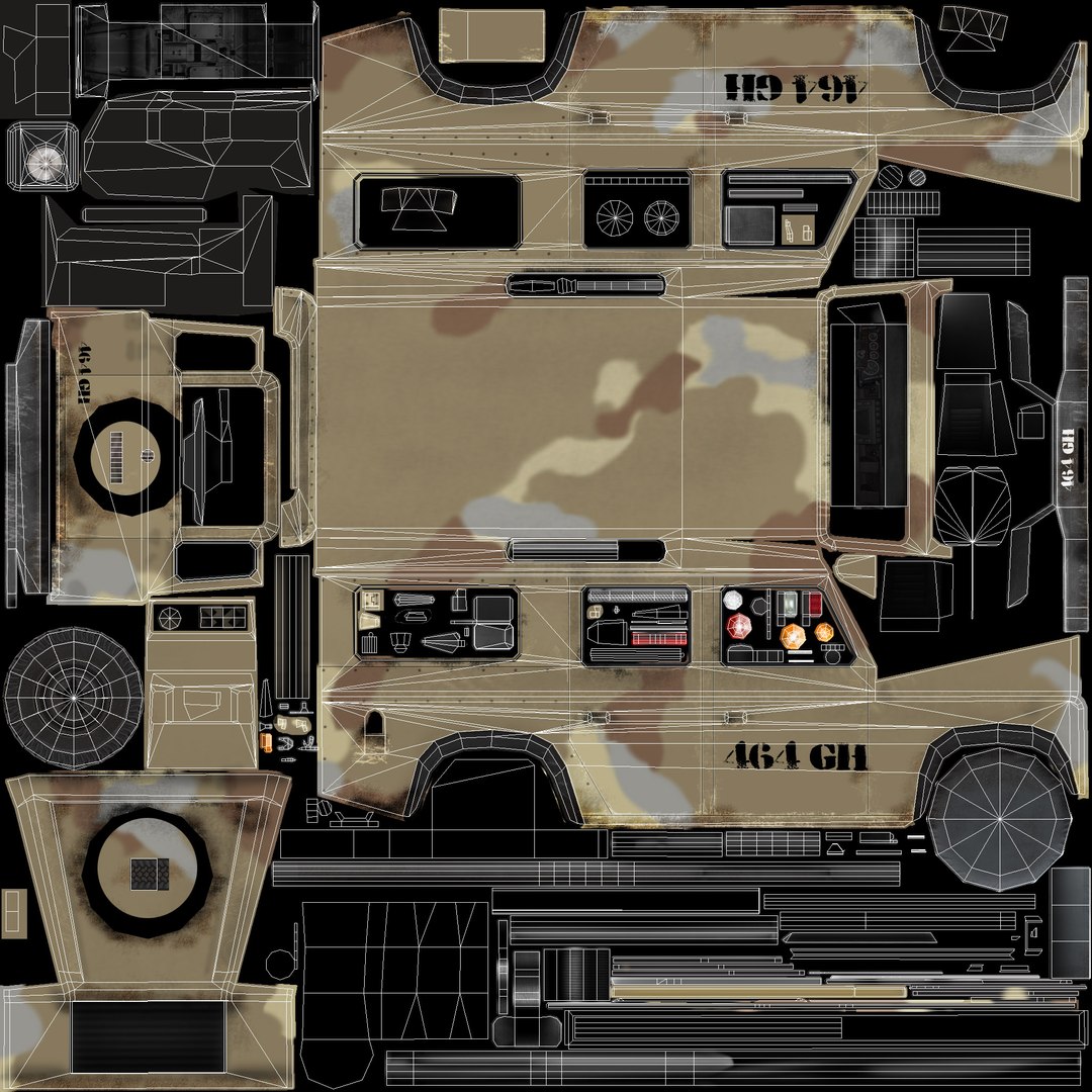 Defender Military 3d Model