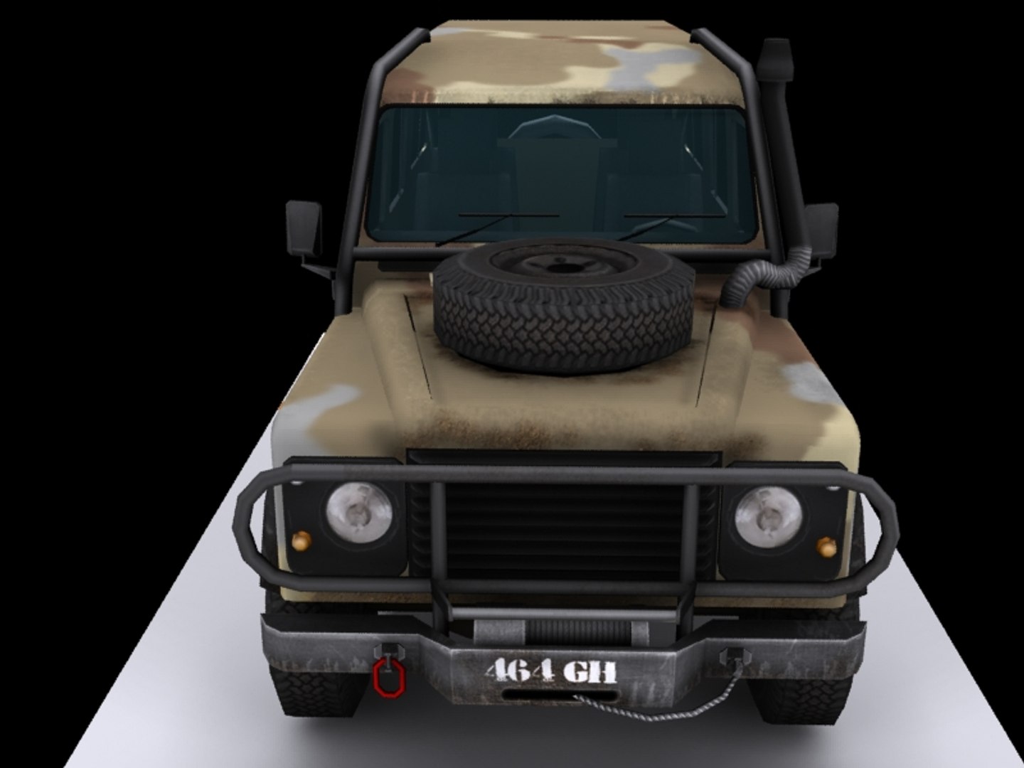 Defender Military 3d Model