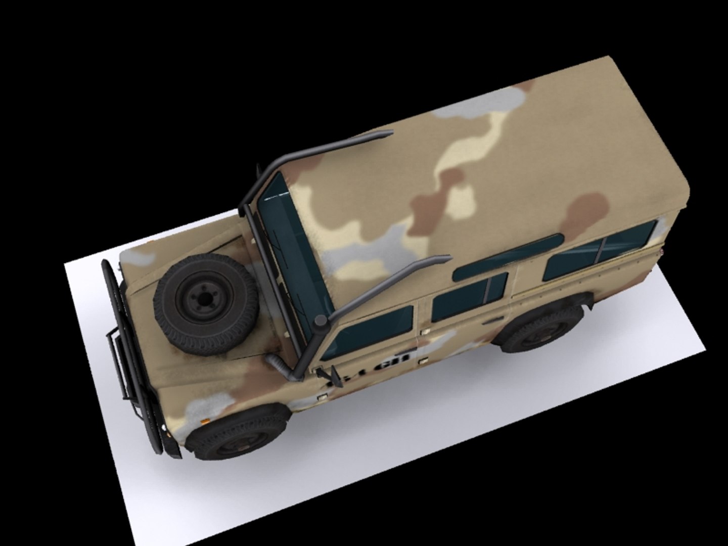 Defender Military 3d Model
