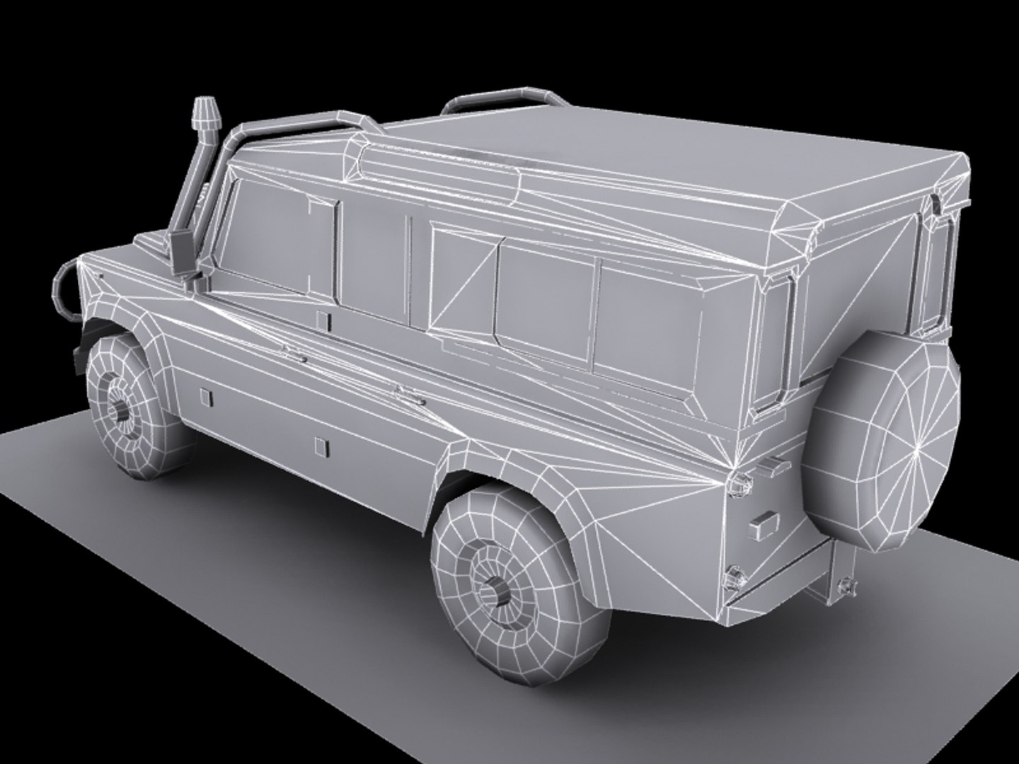 Defender Military 3d Model