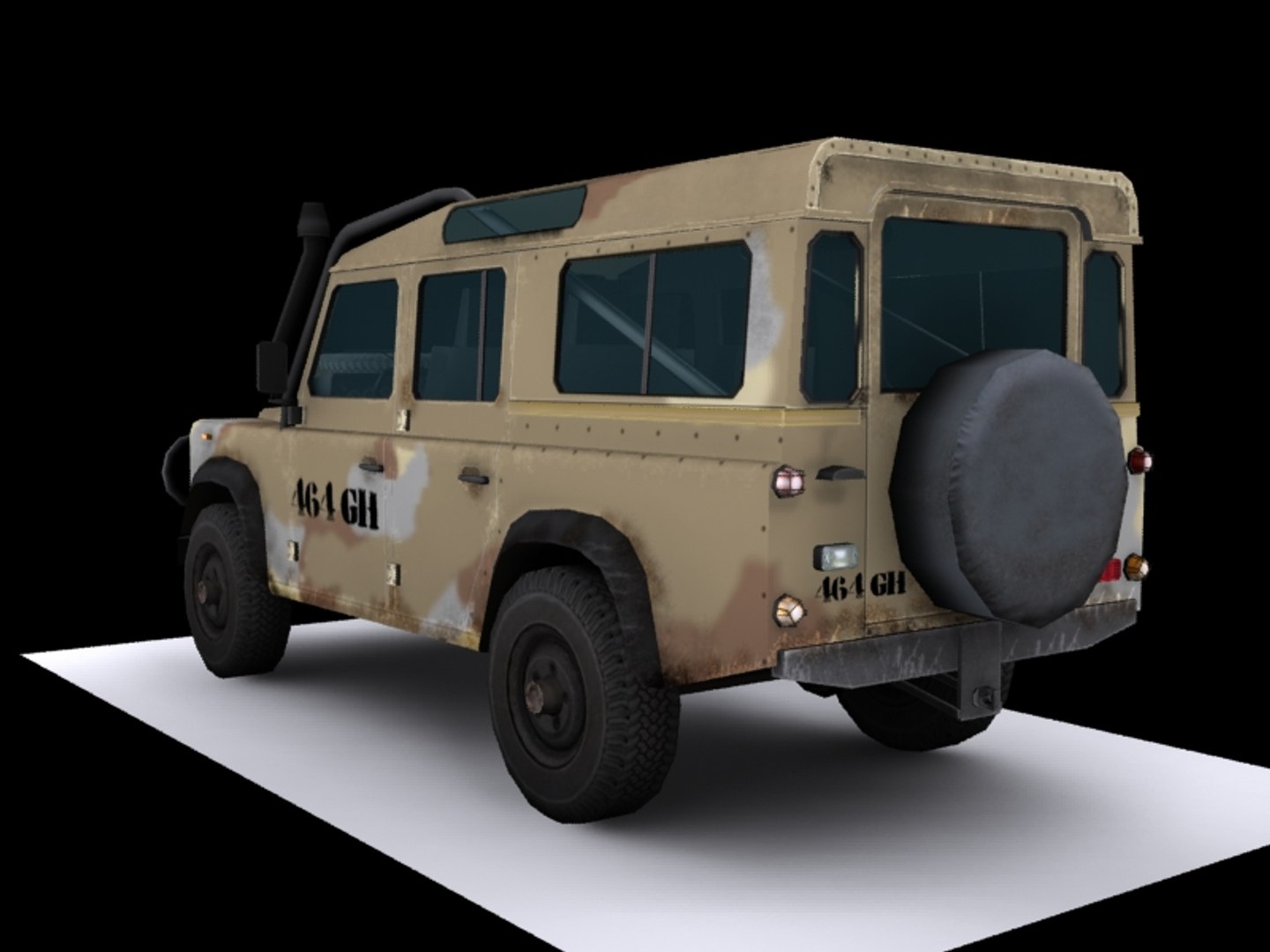 Defender Military 3d Model