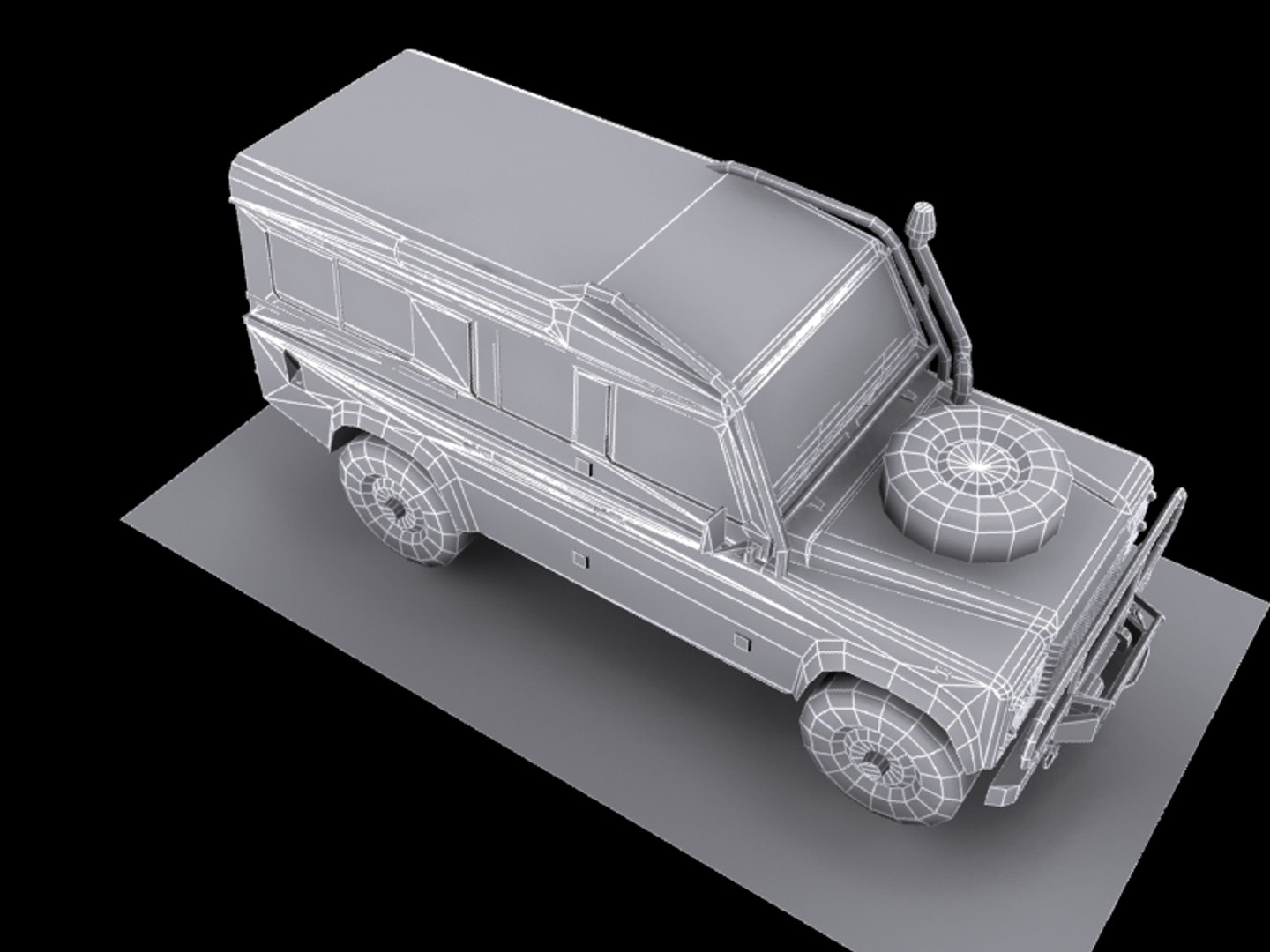 Defender Military 3d Model