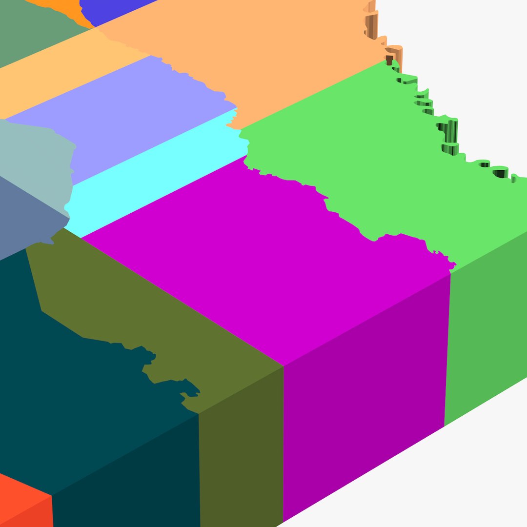 3d Counties Texas Model