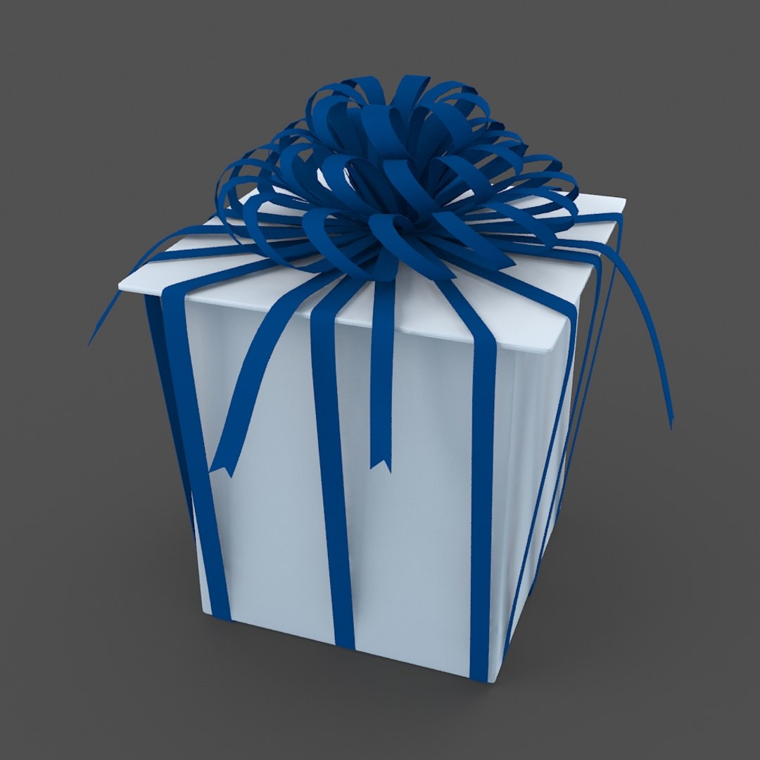 Christmas Gift Present Box 3d Model
