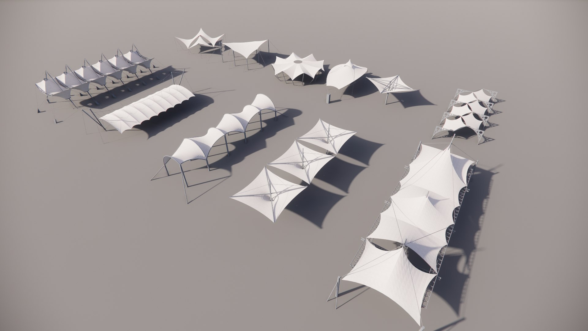 3D Tensile Structures Collection -A4 Model - TurboSquid 2385515