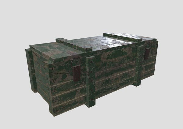 wooden crate 3d fbx
